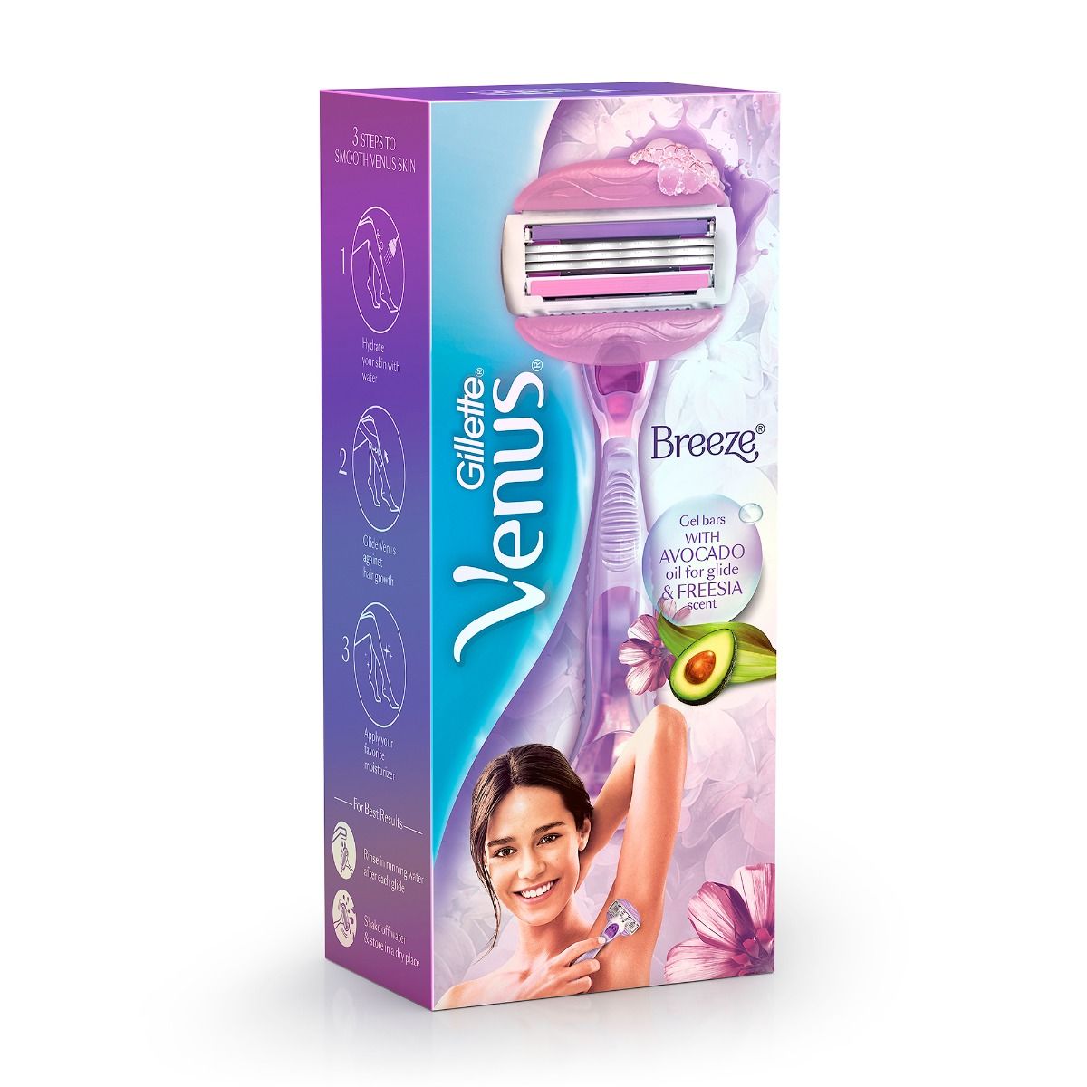 Gillette Venus Breeze Hair Removal Razor For Women, 1 Count Price, Uses ...