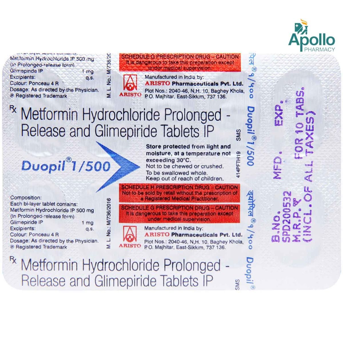 Glador M2 Tablet 15's Price, Uses, Side Effects, Composition - Apollo ...