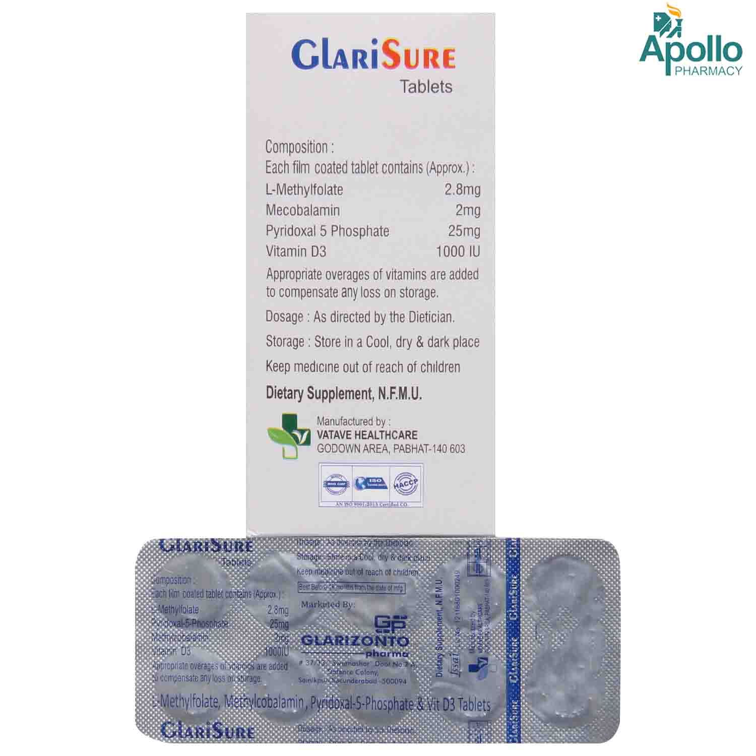 Glarisure Tablet 10's Price, Uses, Side Effects, Composition - Apollo ...