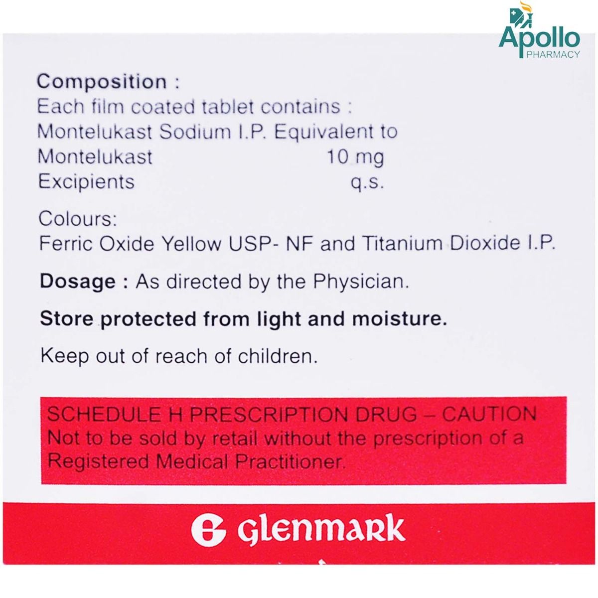 Glemont 10mg Tablet 10's Price, Uses, Side Effects, Composition ...