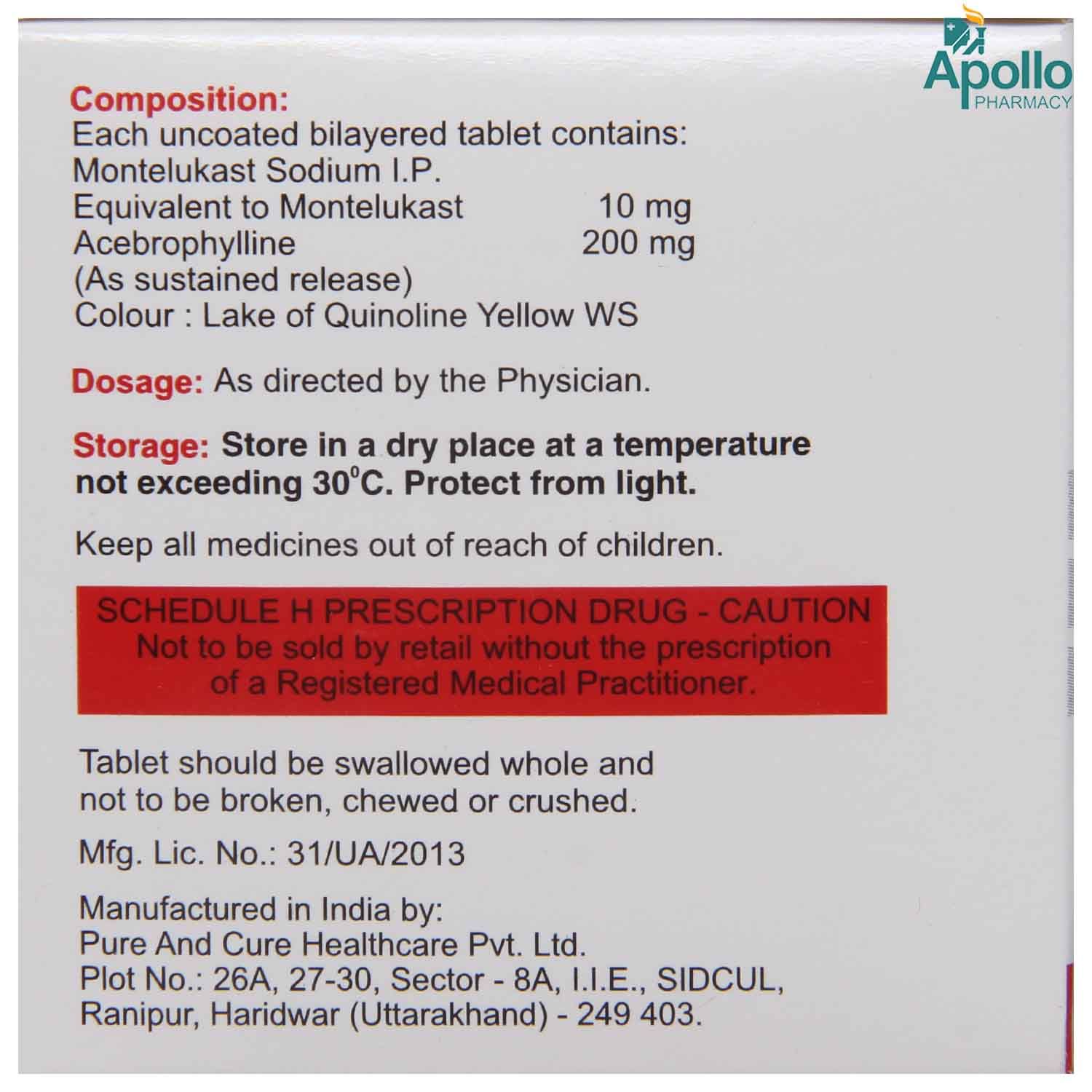 Glemont A Tablet 10's Price, Uses, Side Effects, Composition - Apollo ...