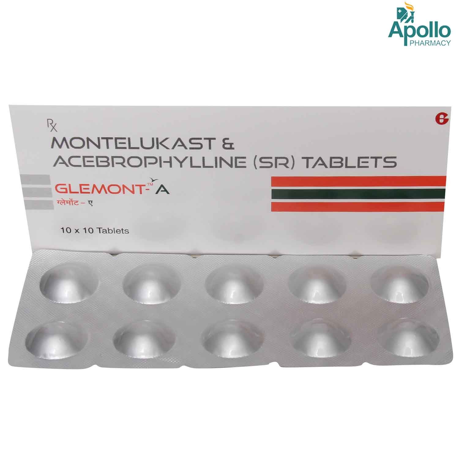 Glemont A Tablet 10's Price, Uses, Side Effects, Composition - Apollo Pharmacy