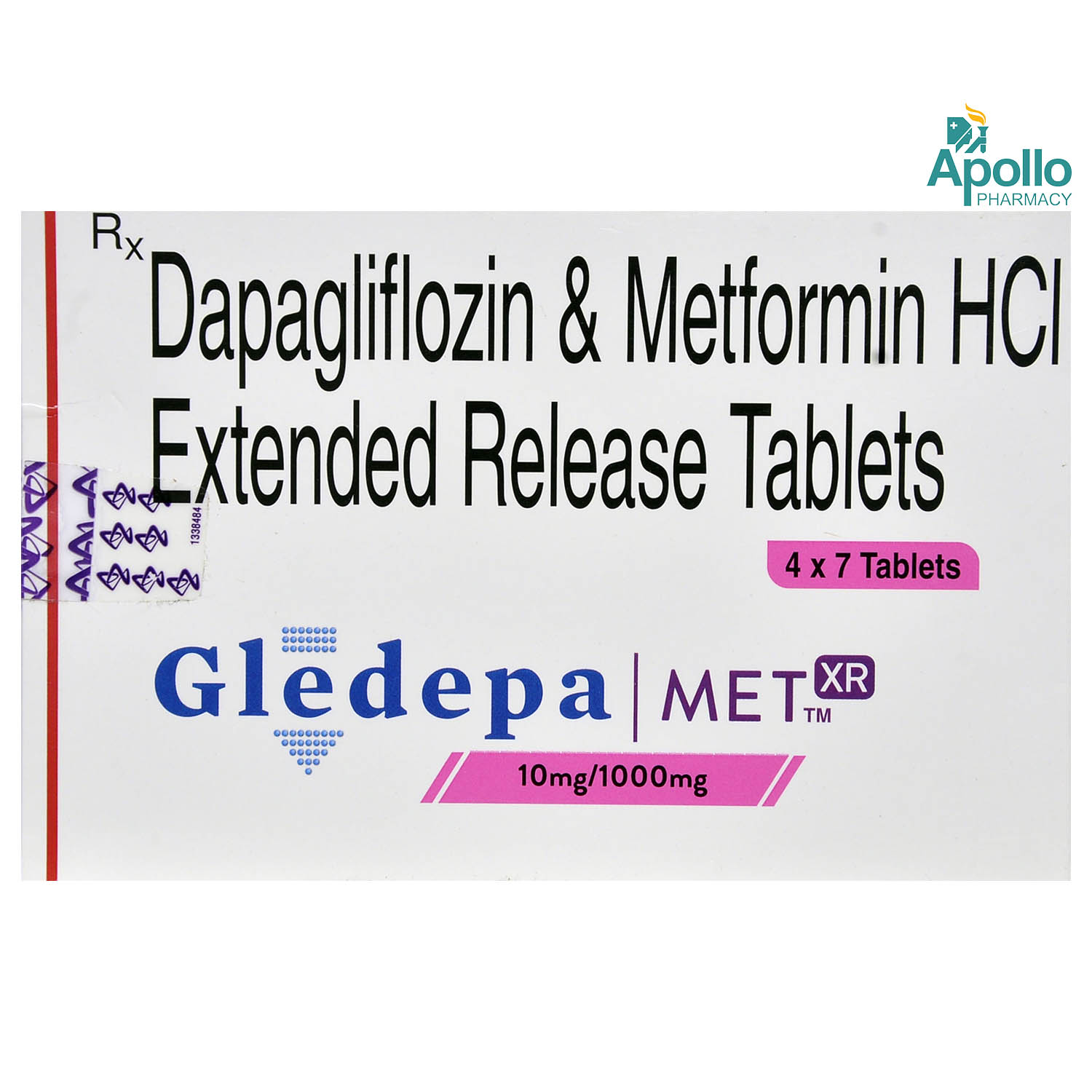 Gledepa Met XR 10 mg/1000 mg Tablet 7's Price, Uses, Side Effects ...