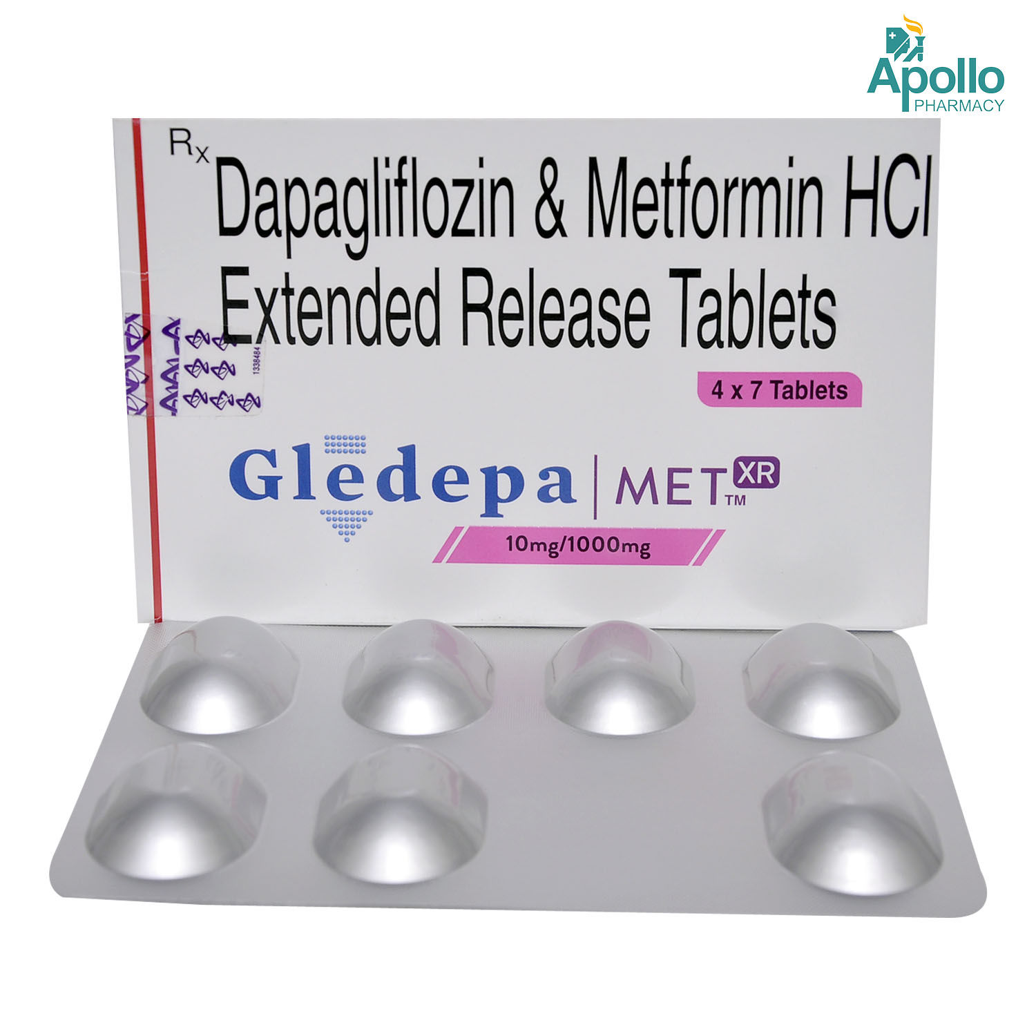 Gledepa Met XR 10 mg/1000 mg Tablet 7's Price, Uses, Side Effects ...