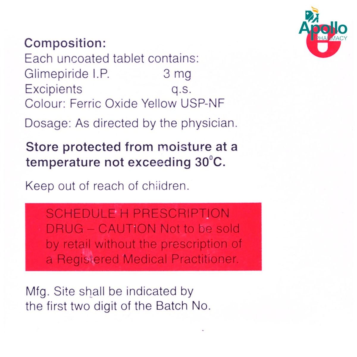 GLIMULIN 3 TABLET Price, Uses, Side Effects, Composition - Apollo Pharmacy