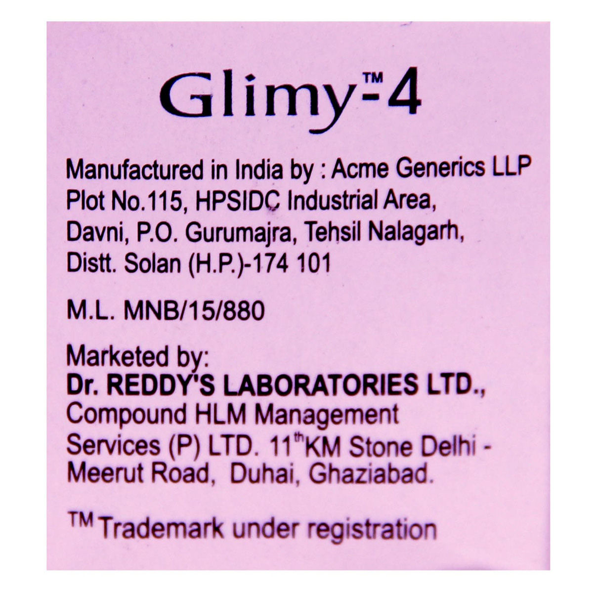 Glimy-4 Tablet 10's Price, Uses, Side Effects, Composition - Apollo ...