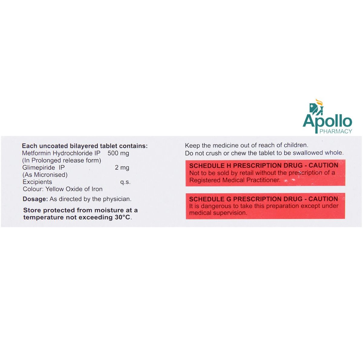 Glisen MF 2 Tablet 15's Price, Uses, Side Effects, Composition - Apollo ...