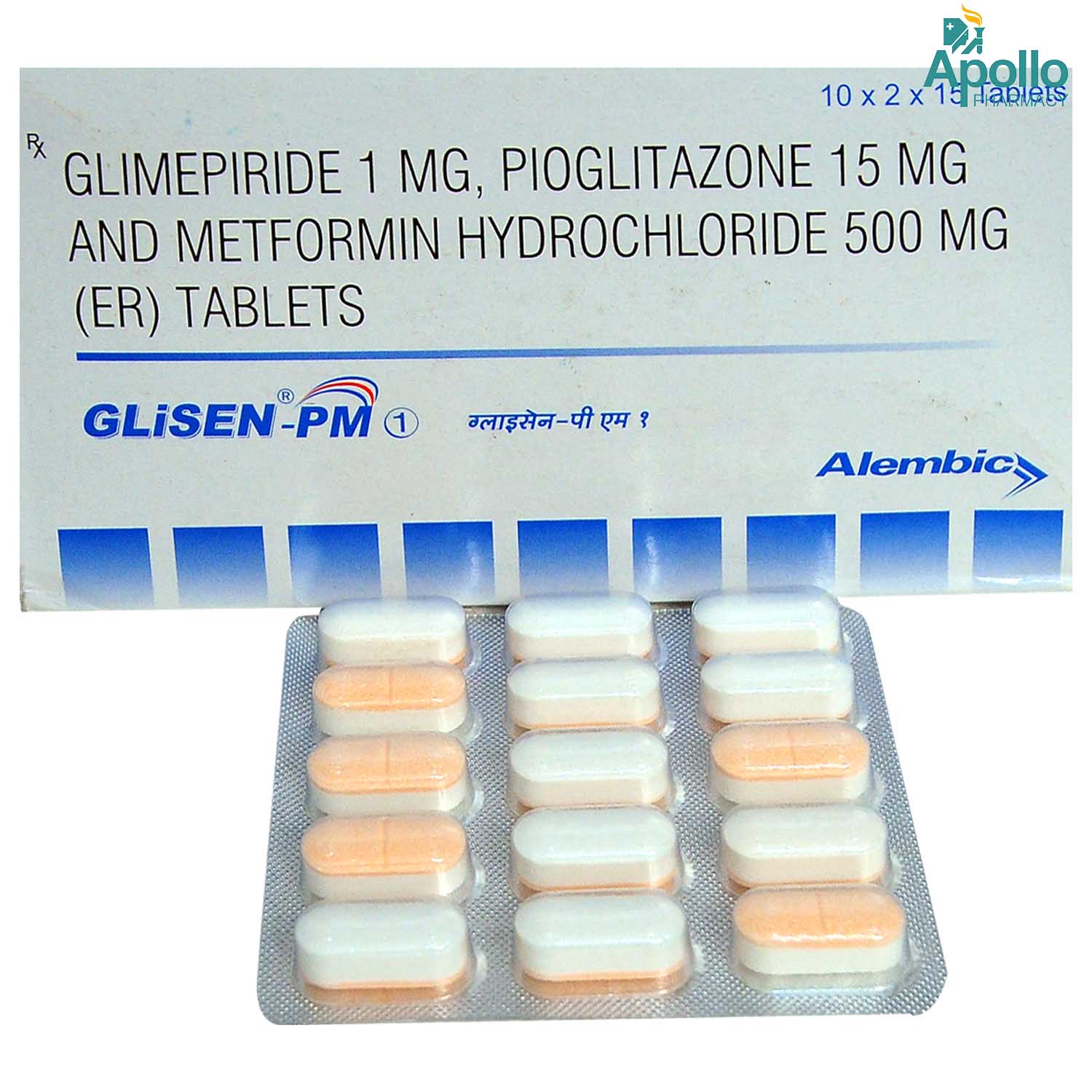 Glisen-PM 1 Tablet 15's Price, Uses, Side Effects, Composition - Apollo ...