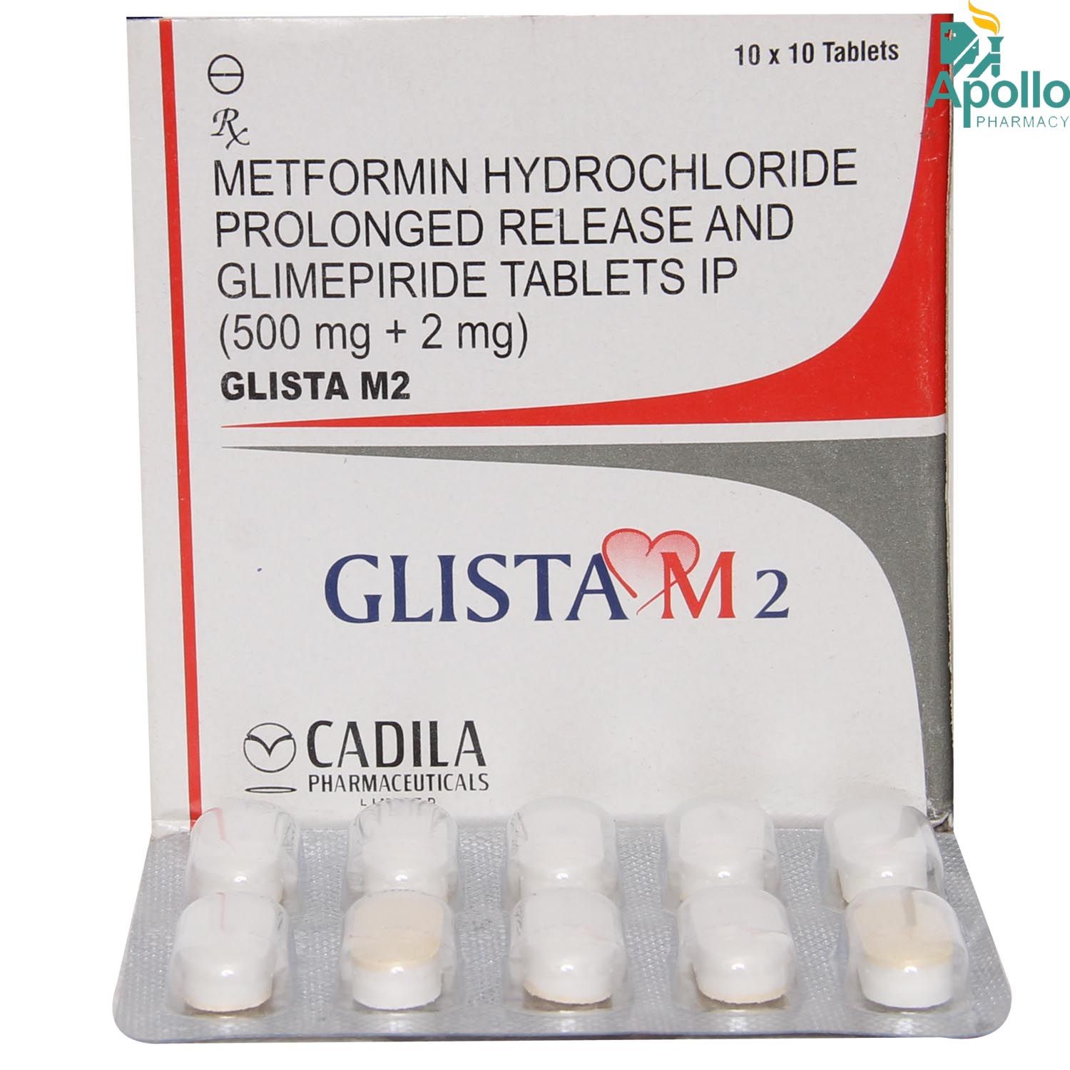 GLISTA M 2MG TABLET 30'S Price, Uses, Side Effects, Composition ...