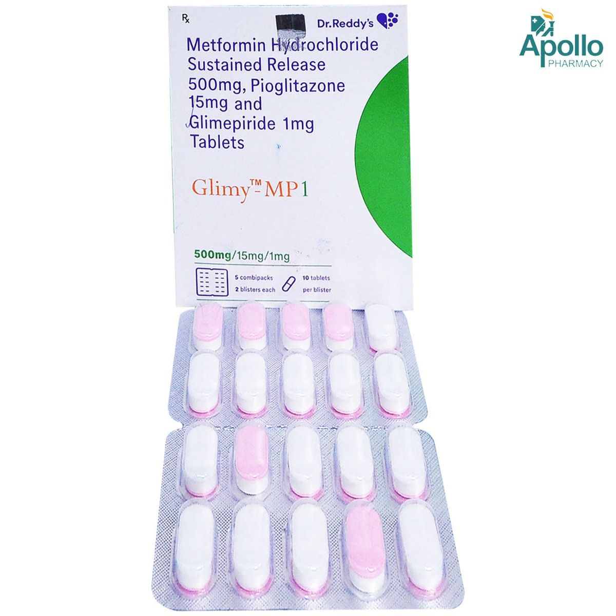 Glimy-MP1 Tablet 10's Price, Uses, Side Effects, Composition - Apollo ...