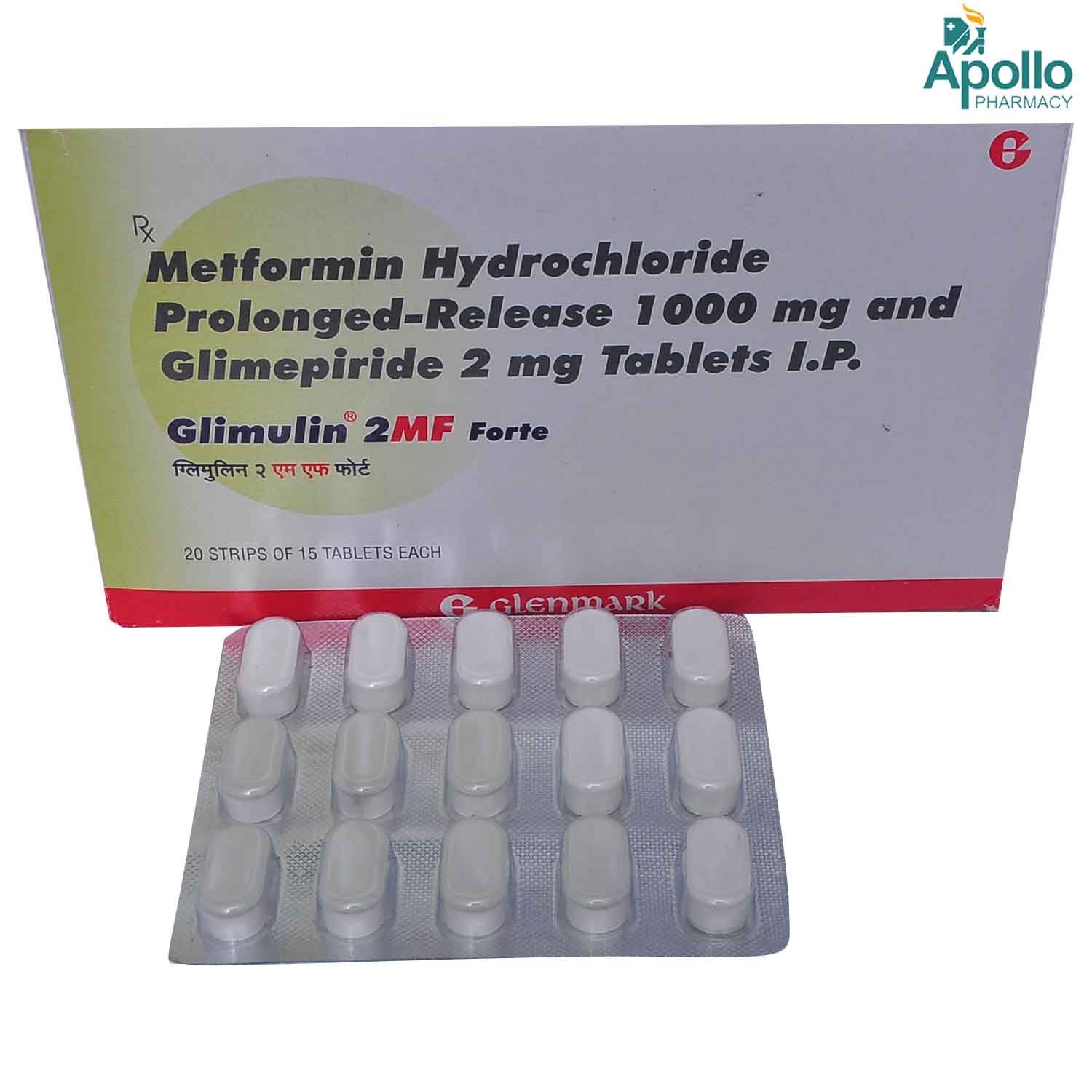 Glimulin 2MF Forte Tablet 15's Price, Uses, Side Effects, Composition ...