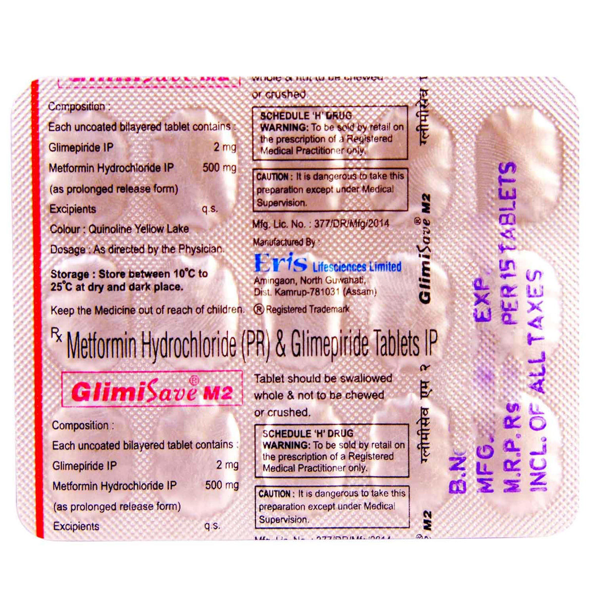 Glimisave M 2 Tablet 15's Price, Uses, Side Effects, Composition ...