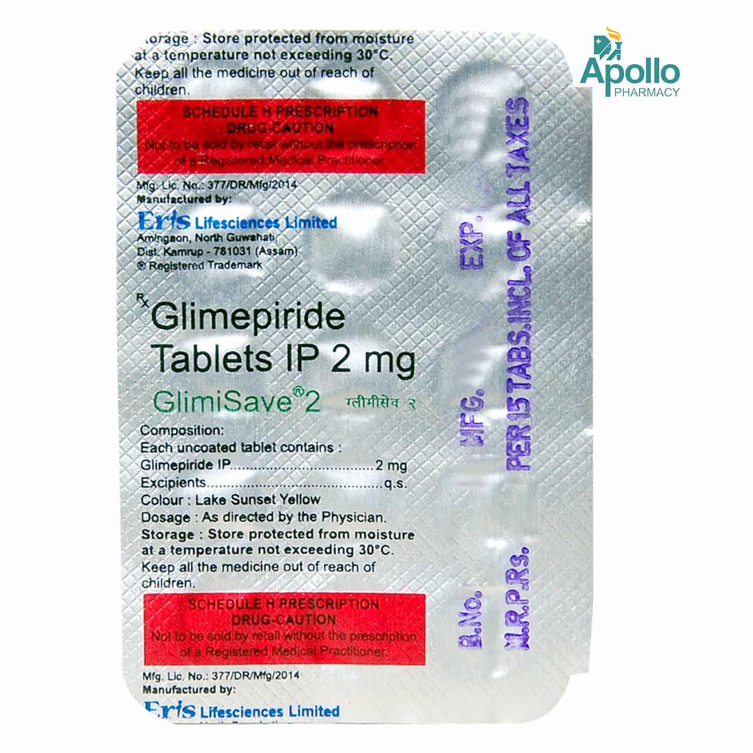 Glimisave 2 Tablet 15's Price, Uses, Side Effects, Composition - Apollo ...