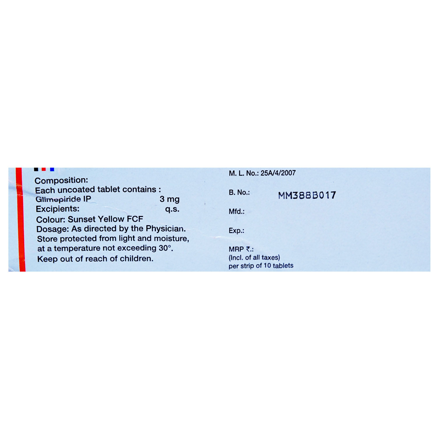 GLIMIPREX 3MG TABLET Price, Uses, Side Effects, Composition - Apollo ...