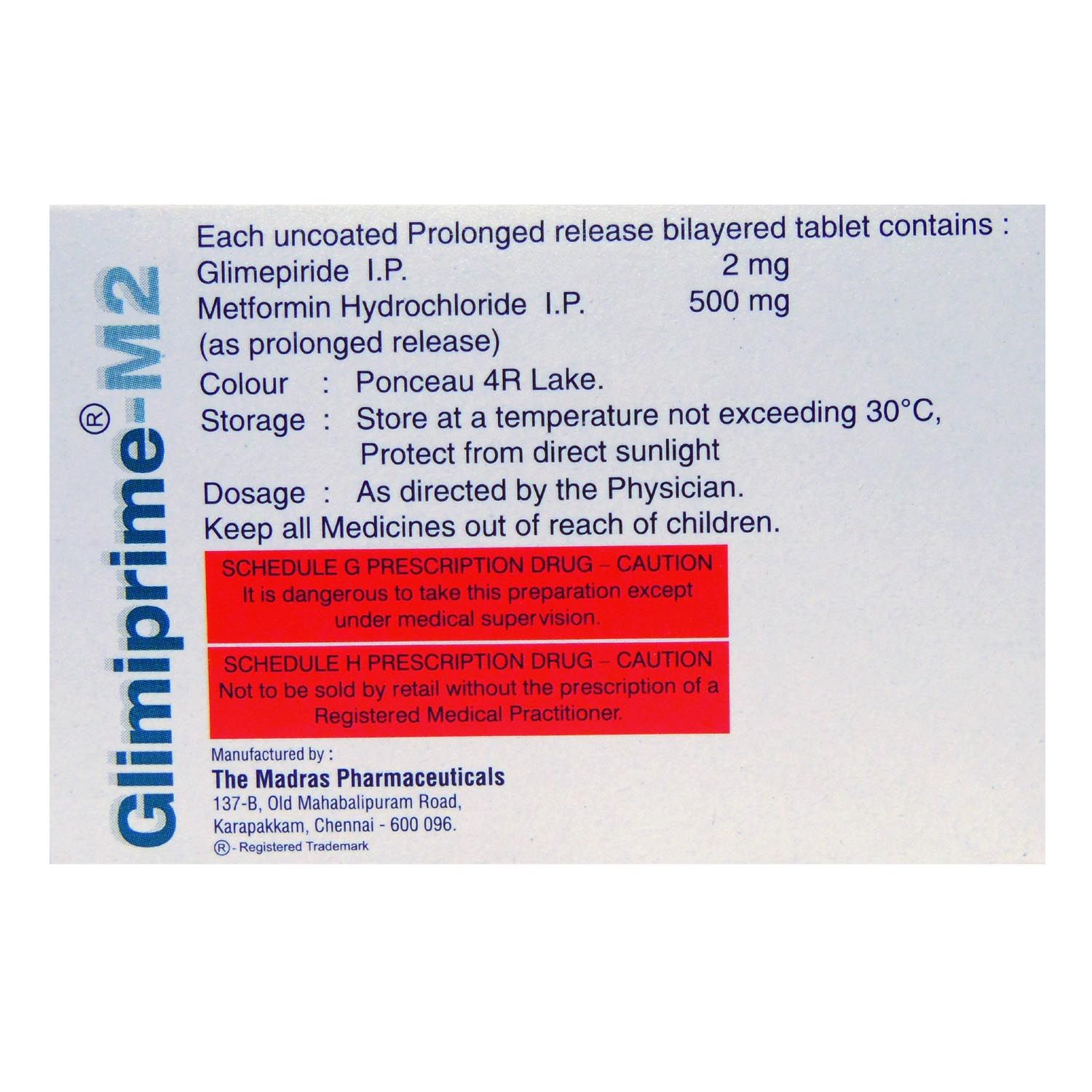 Glimiprime-M 2 Tablet 10's Price, Uses, Side Effects, Composition ...