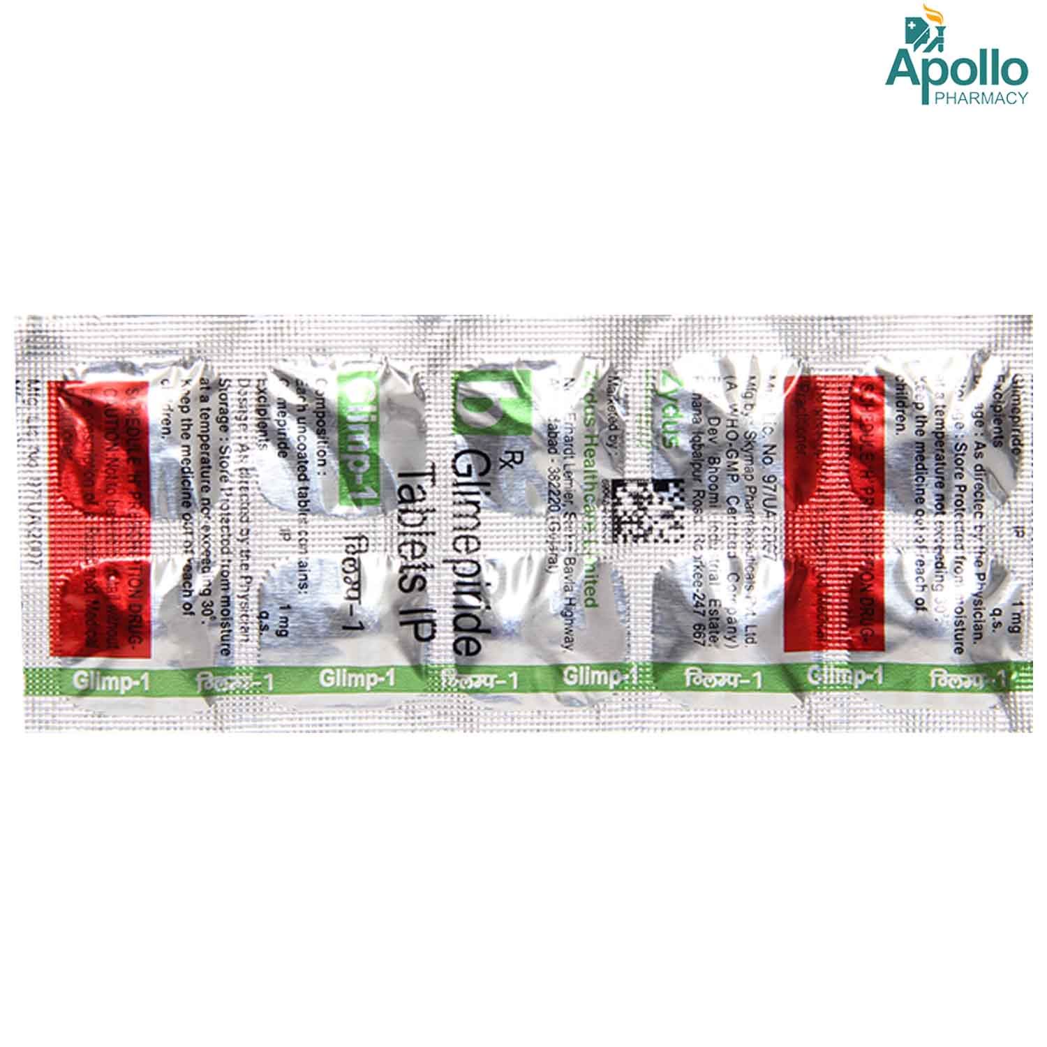 Glimp-1 Tablet 10's Price, Uses, Side Effects, Composition - Apollo ...