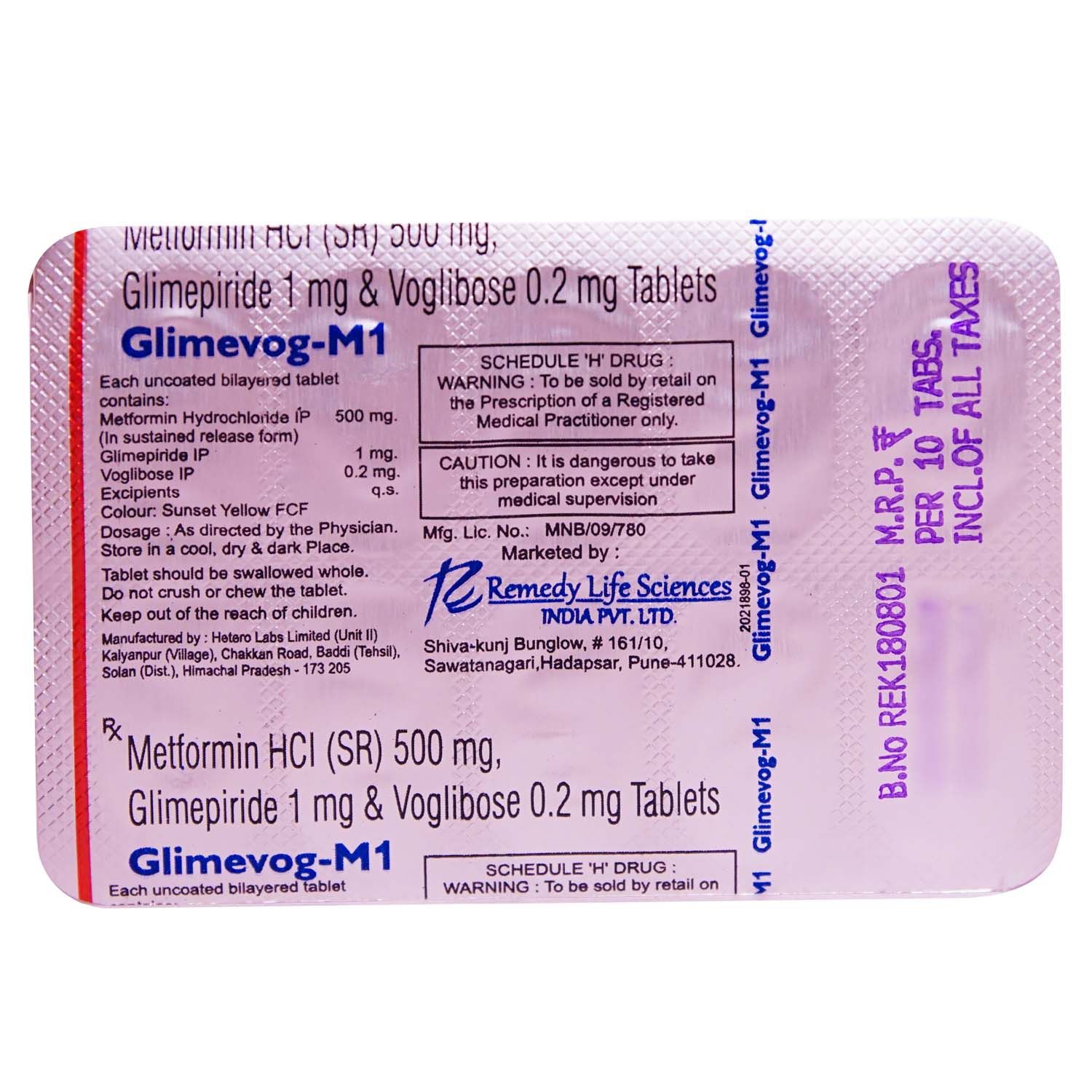 Glimevog-M1 Tablet 10's Price, Uses, Side Effects, Composition - Apollo ...