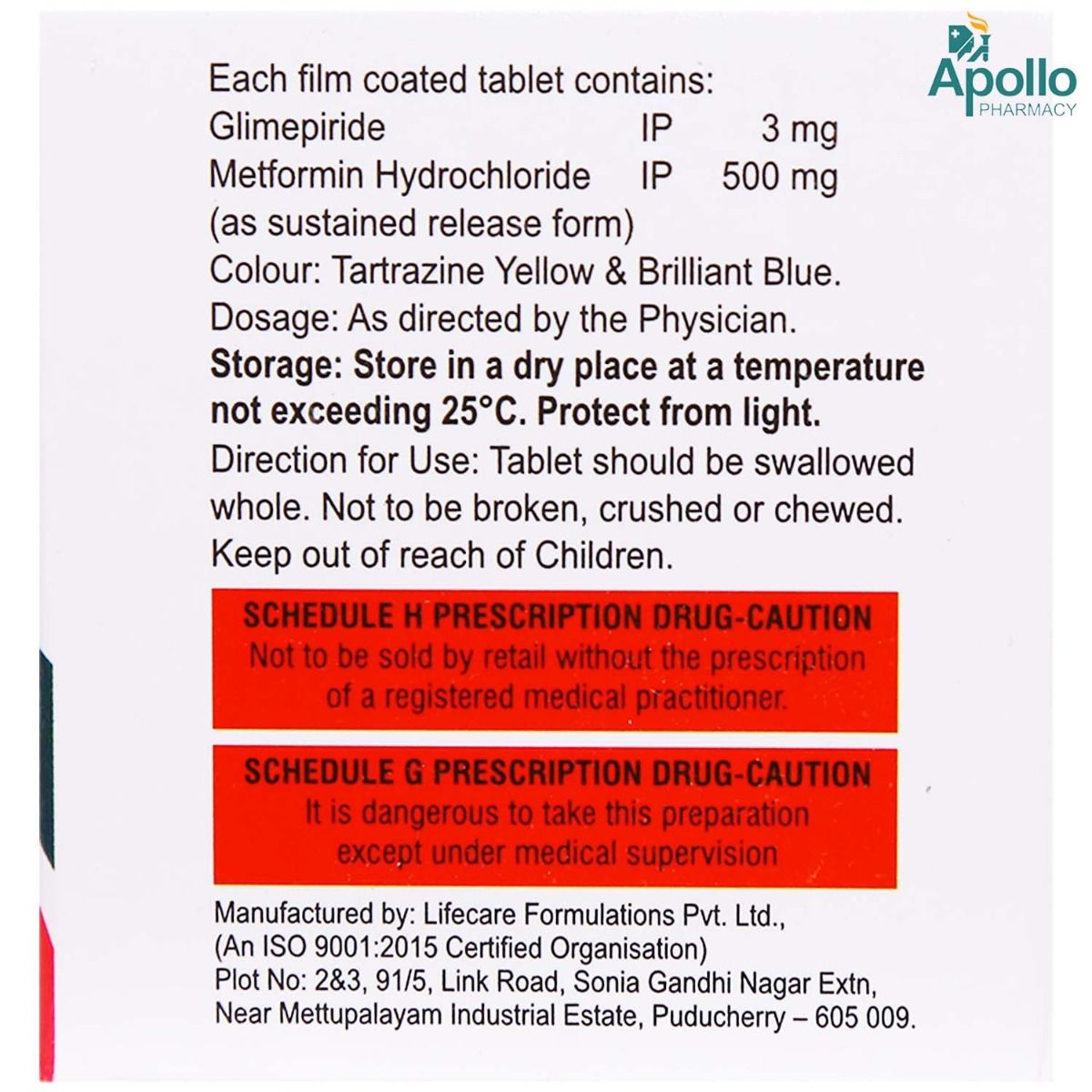 Glimiprime M 3 Tablet 10's Price, Uses, Side Effects, Composition ...