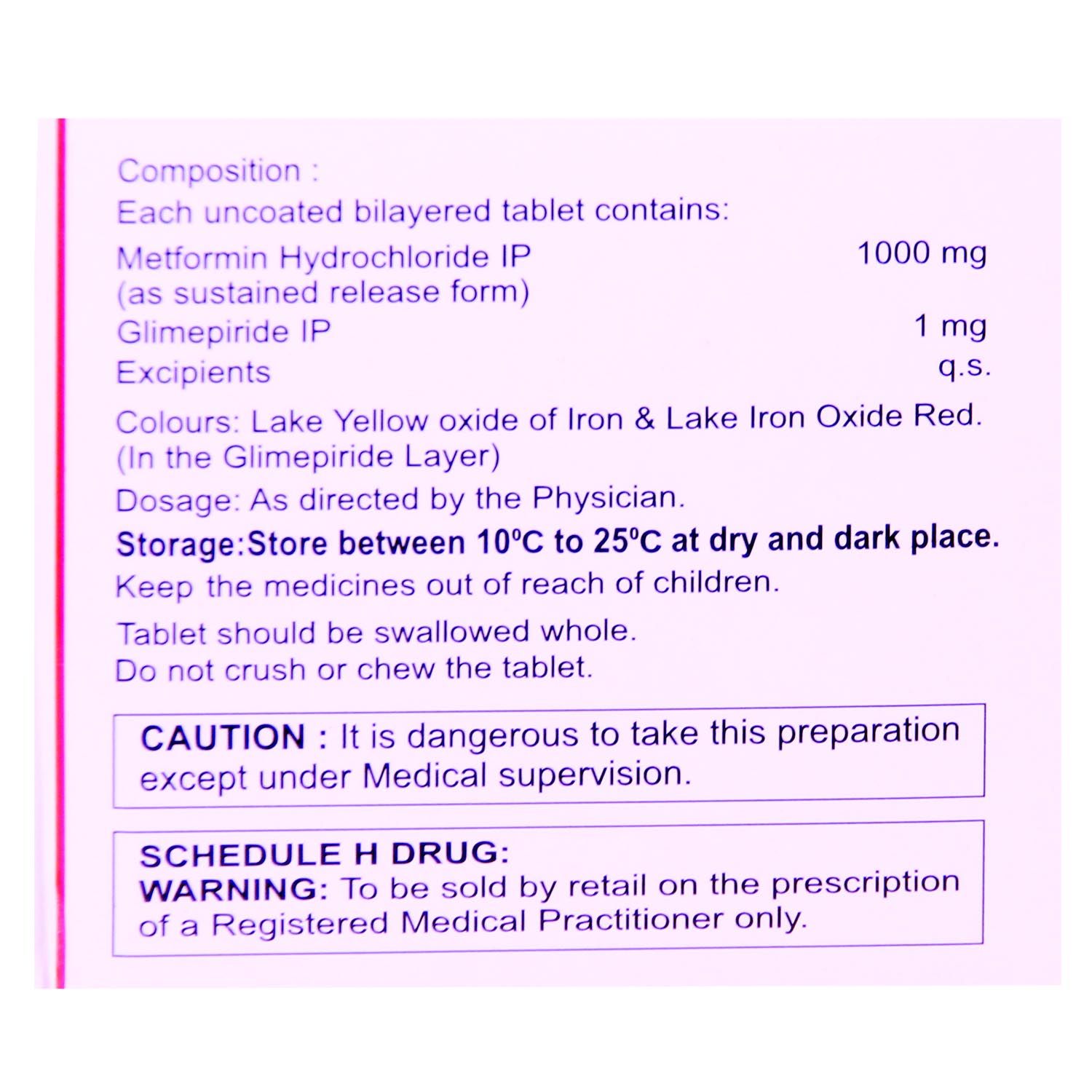 GLIMISAVE MAX FORTE 1MG TABLET Price, Uses, Side Effects, Composition ...