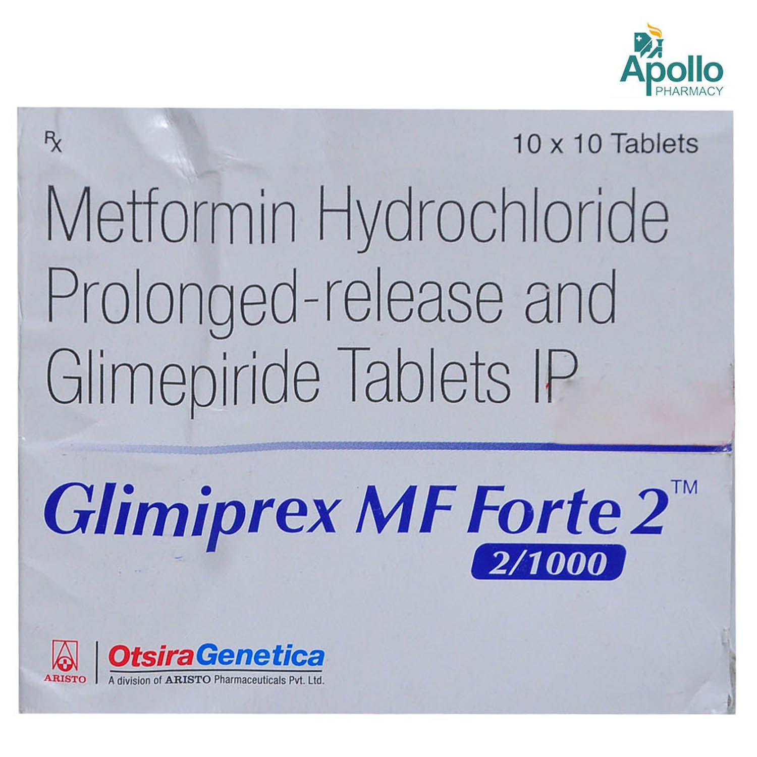 Glimiprex MF Forte 2 Tablet 10's Price, Uses, Side Effects, Composition ...