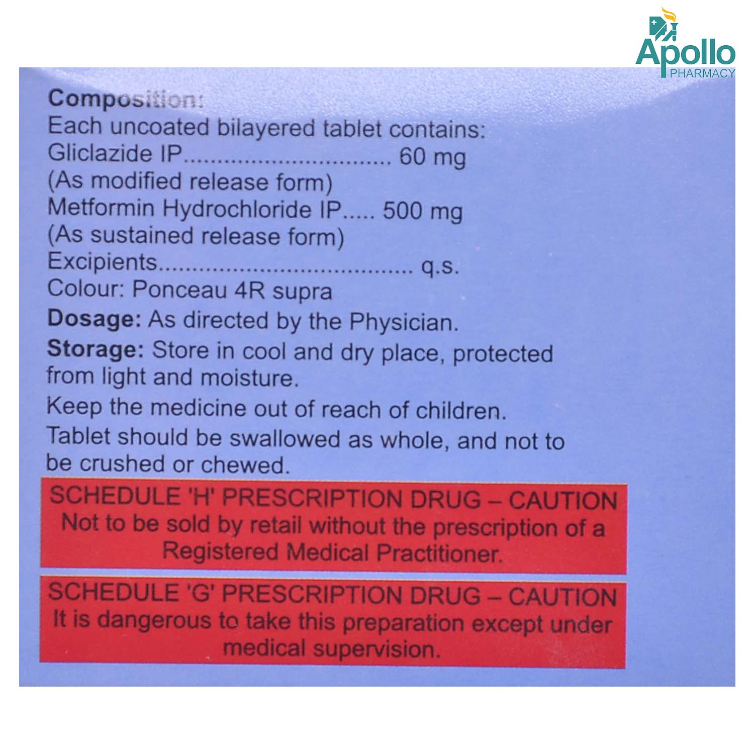 Glicotar Tablet 10's Price, Uses, Side Effects, Composition - Apollo ...