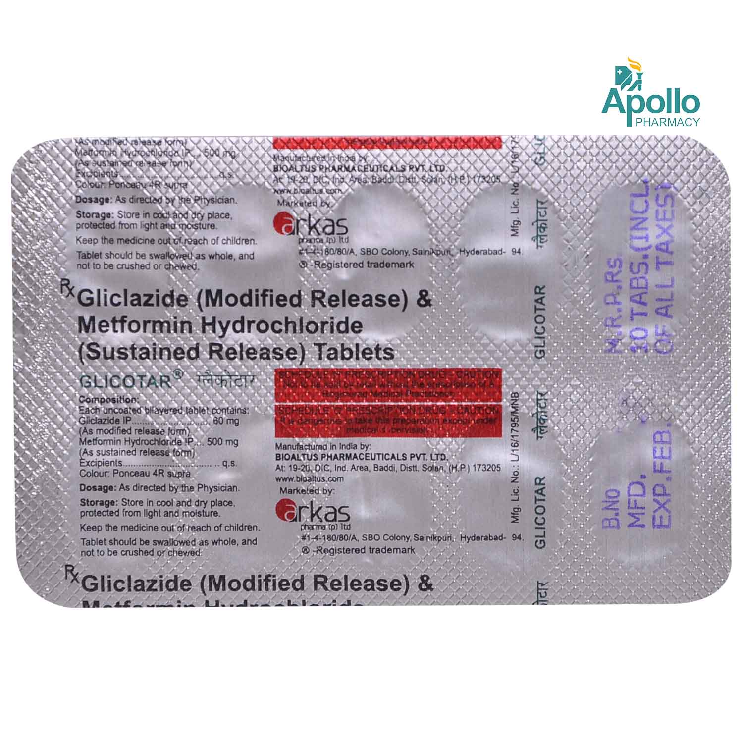 Glicotar Tablet 10's Price, Uses, Side Effects, Composition - Apollo ...