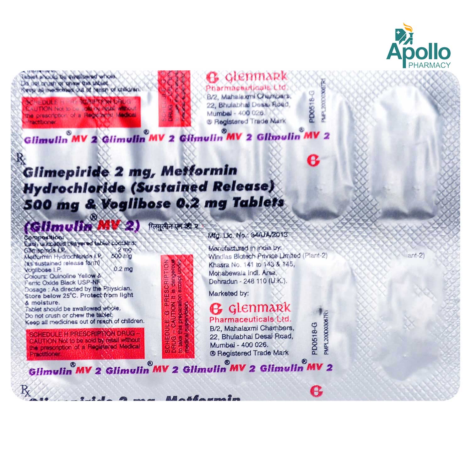 Glimulin MV 2 Tablet 10's Price, Uses, Side Effects, Composition ...