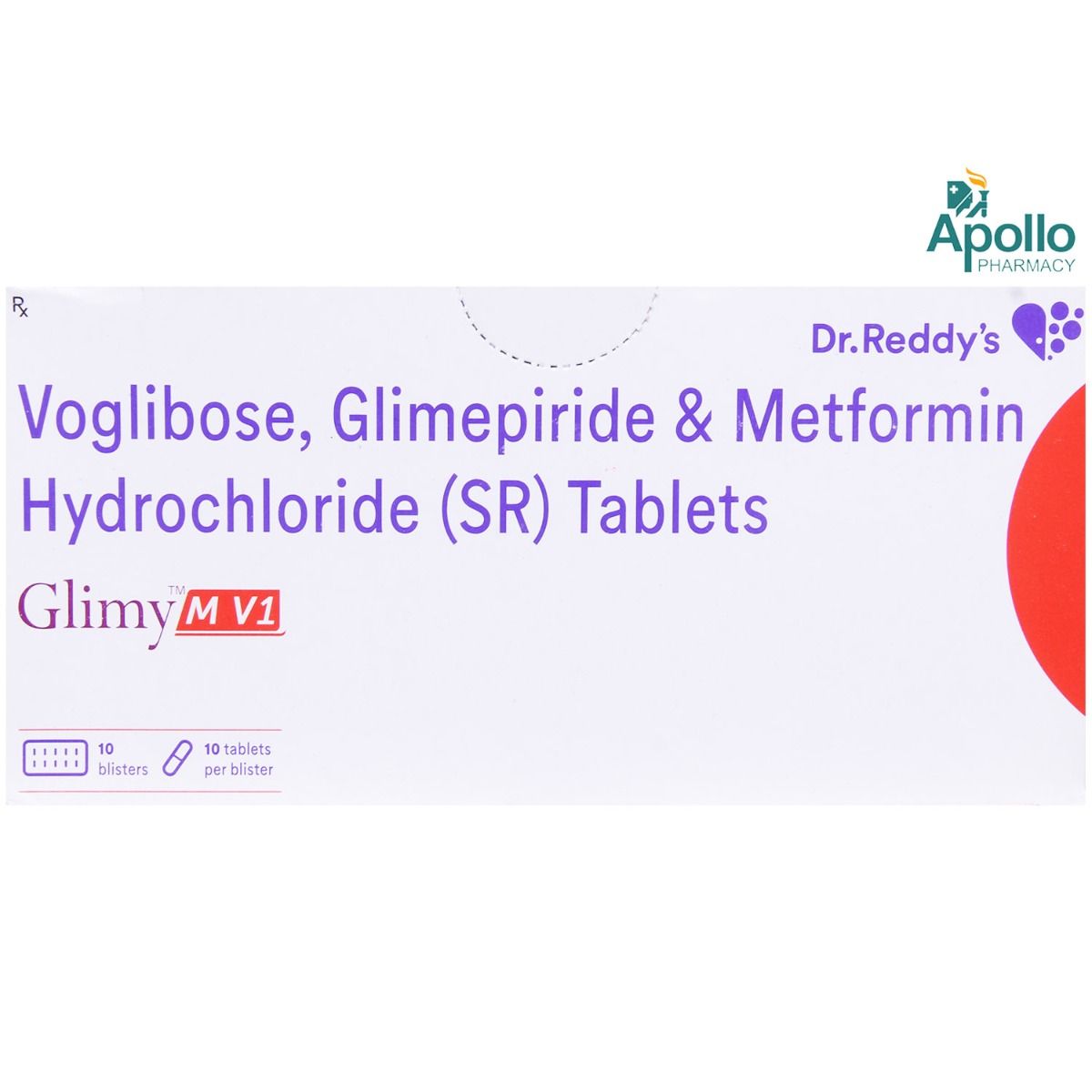 Glimy M V1 Tablet 10's Price, Uses, Side Effects, Composition - Apollo ...