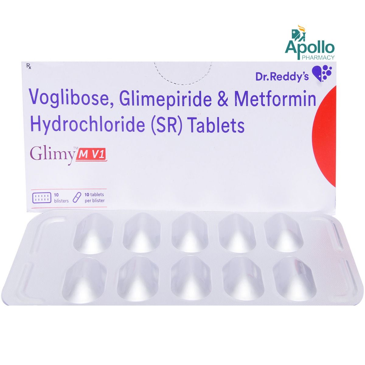 Glimy M V1 Tablet 10's Price, Uses, Side Effects, Composition - Apollo ...