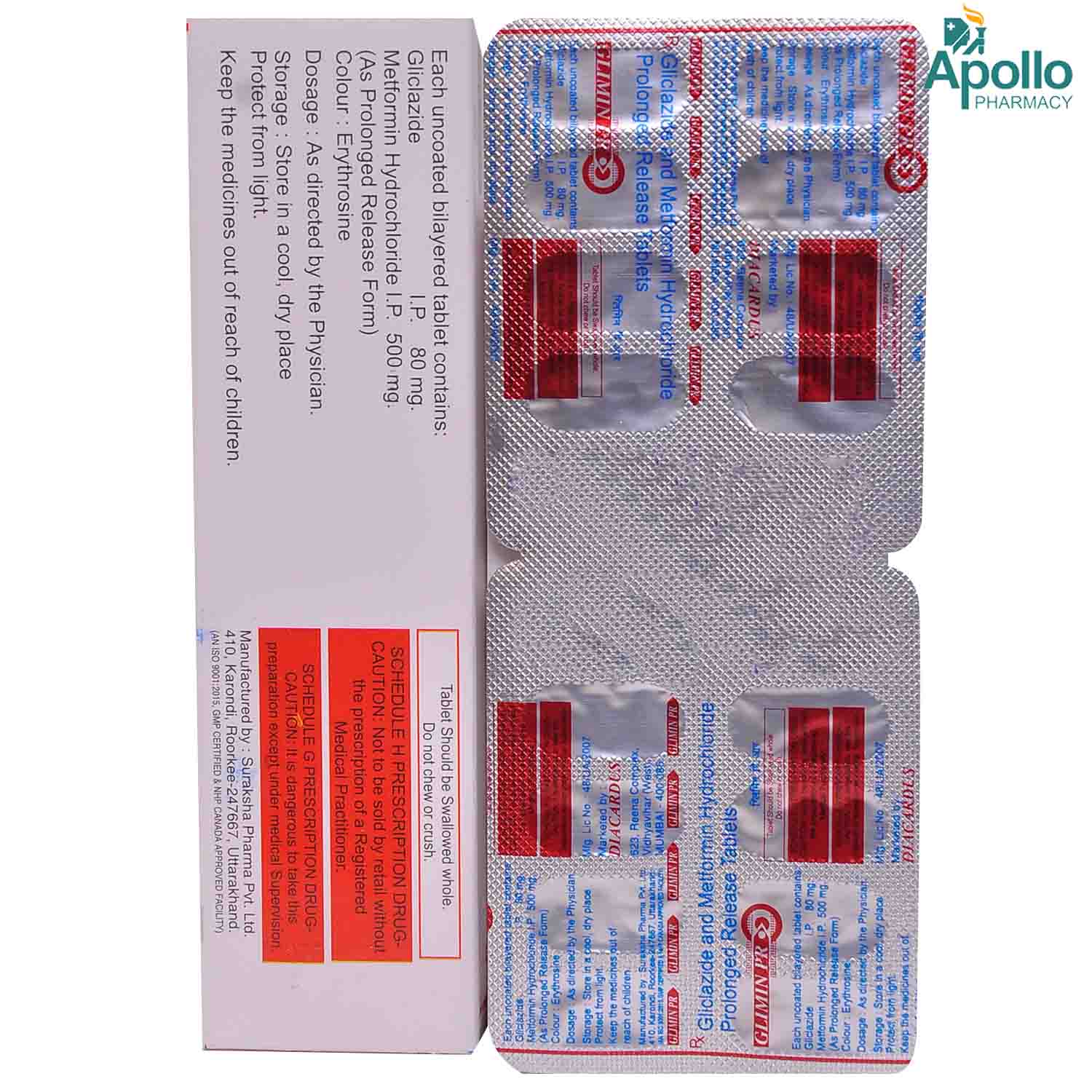 GLIMIN PR TABLET 10'S Price, Uses, Side Effects, Composition - Apollo ...