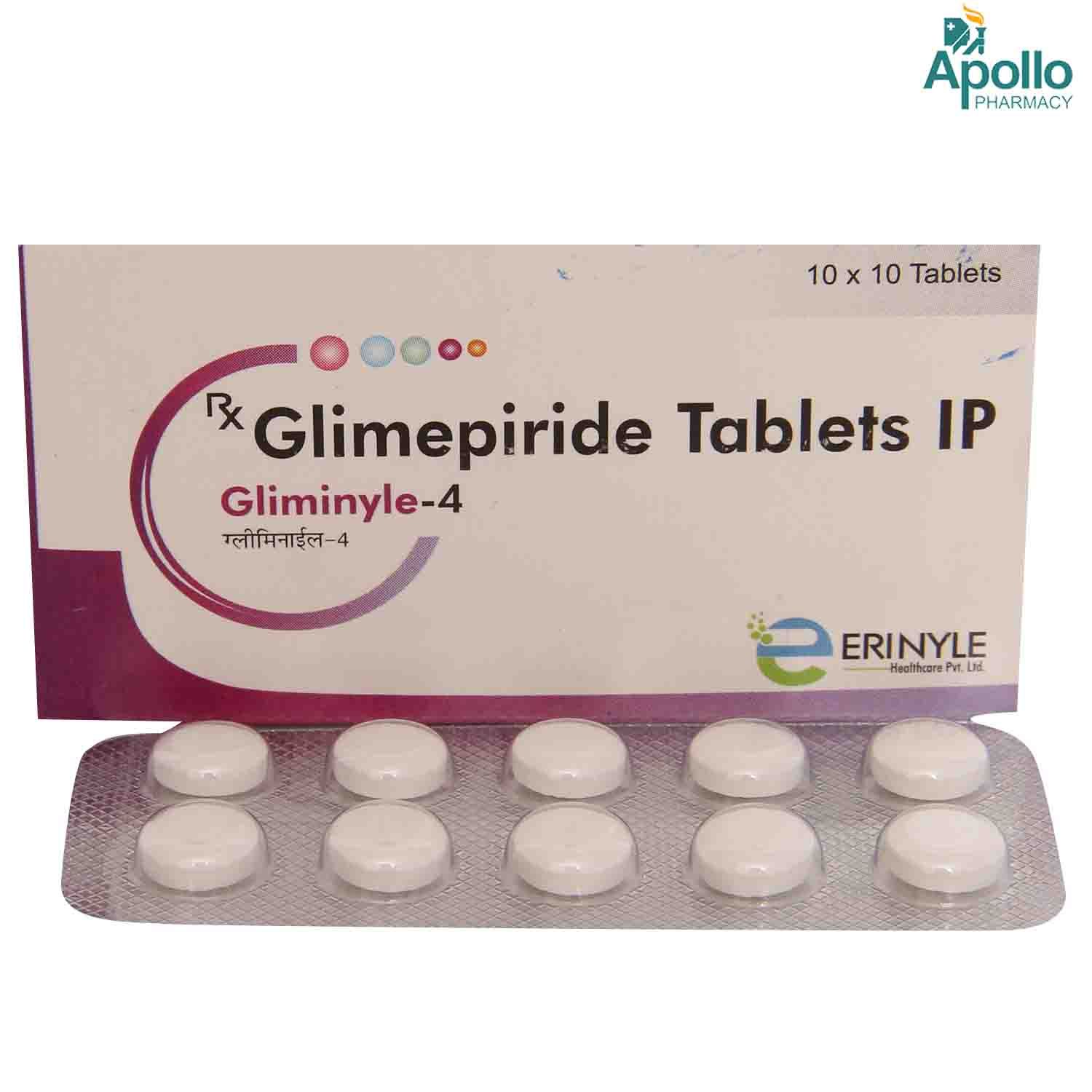 GLIMINYLE 4MG TABLET 10'S Price, Uses, Side Effects, Composition ...