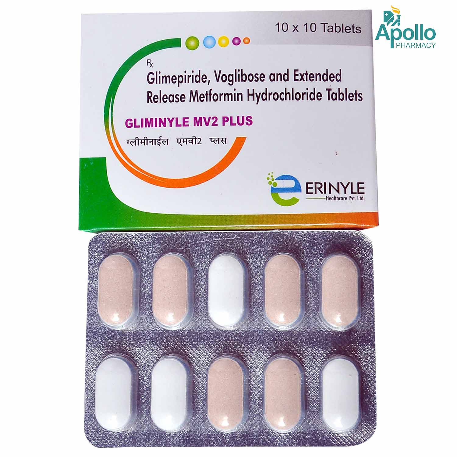 Gliminyle MV 2 Plus Tablet 10's Price, Uses, Side Effects, Composition ...