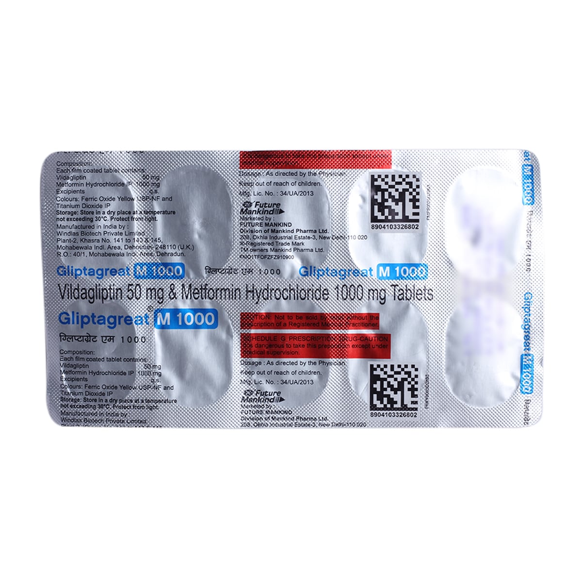 Gliptagreat M 1000 Tablet 10's Price, Uses, Side Effects, Composition ...