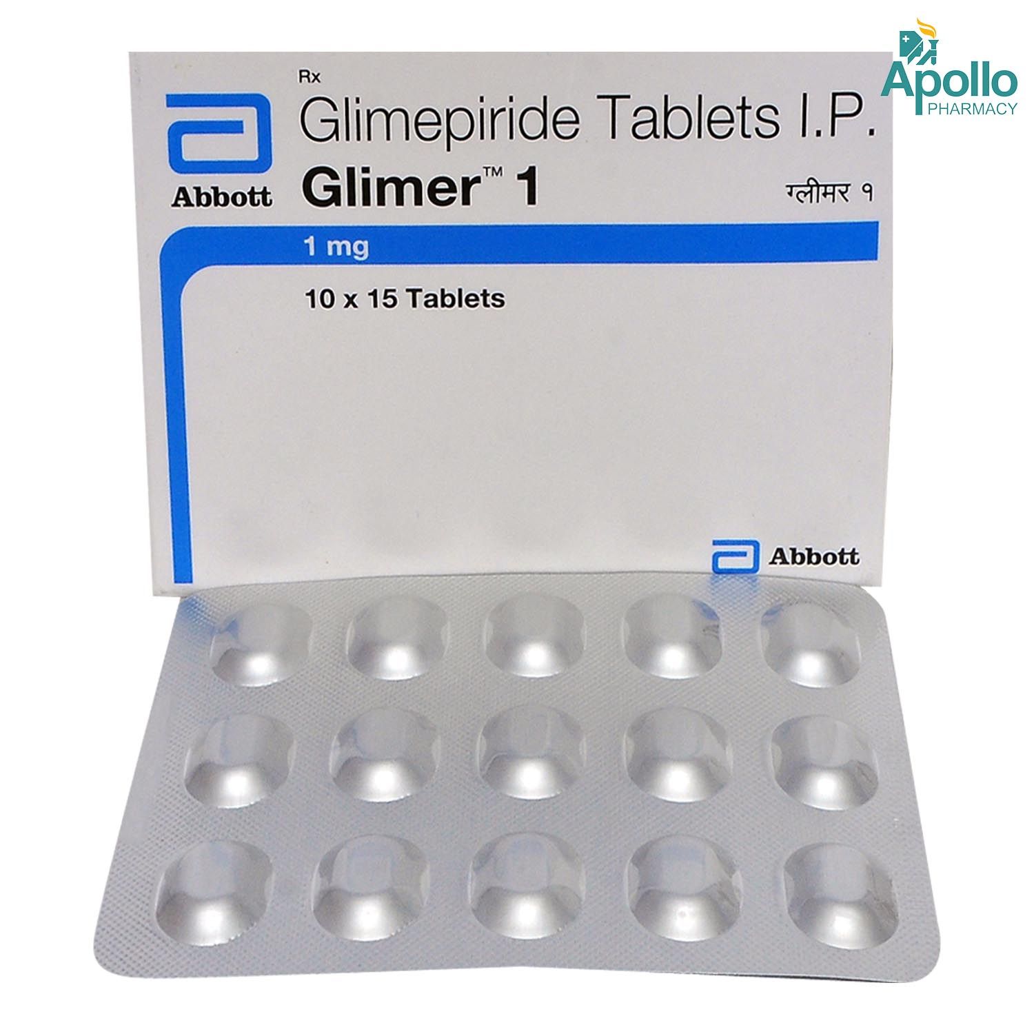 Glimer 1 Tablet 15's Price, Uses, Side Effects, Composition - Apollo ...