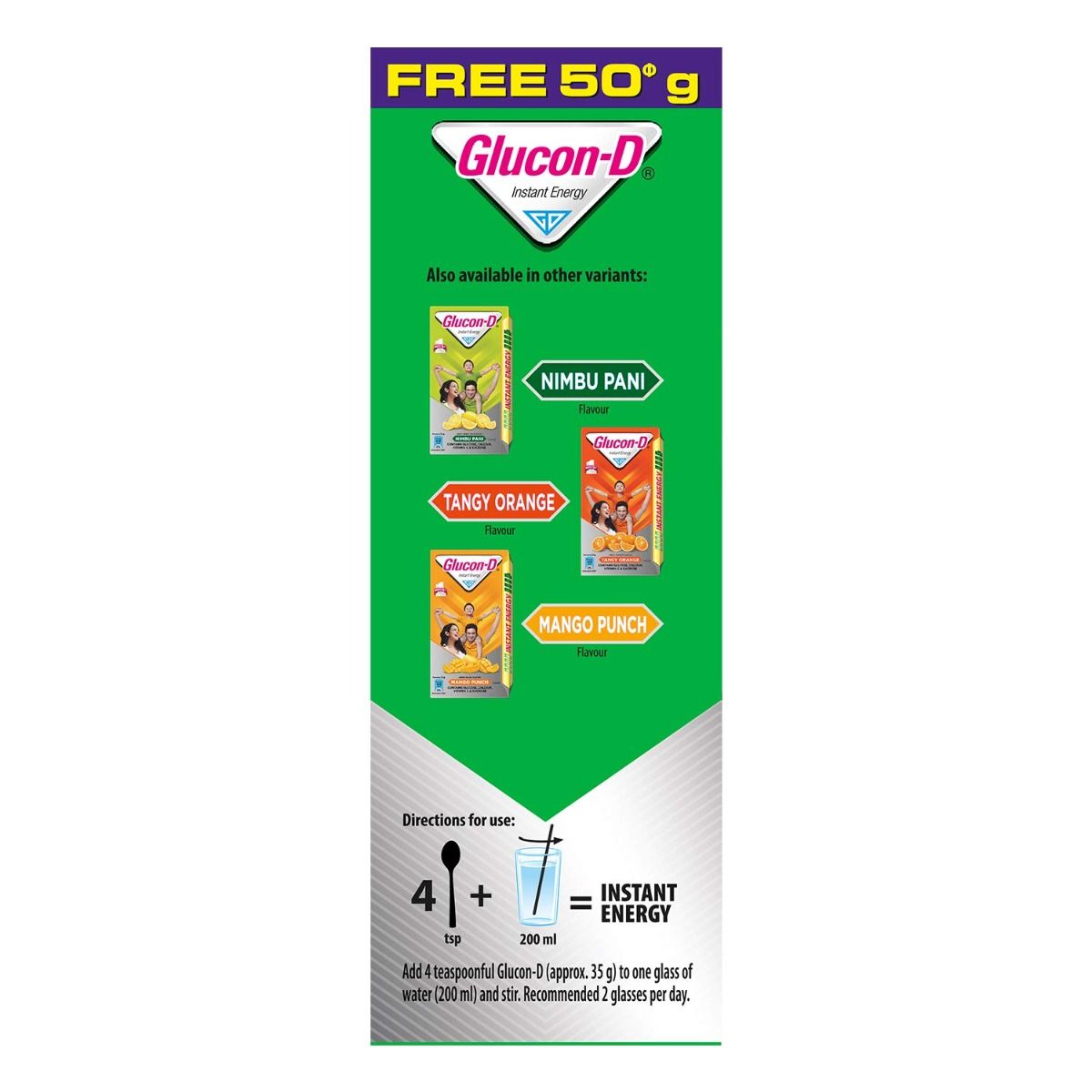 Glucon-D Original Instant Energy Drink Powder, 500 gm Refill Pack Price ...