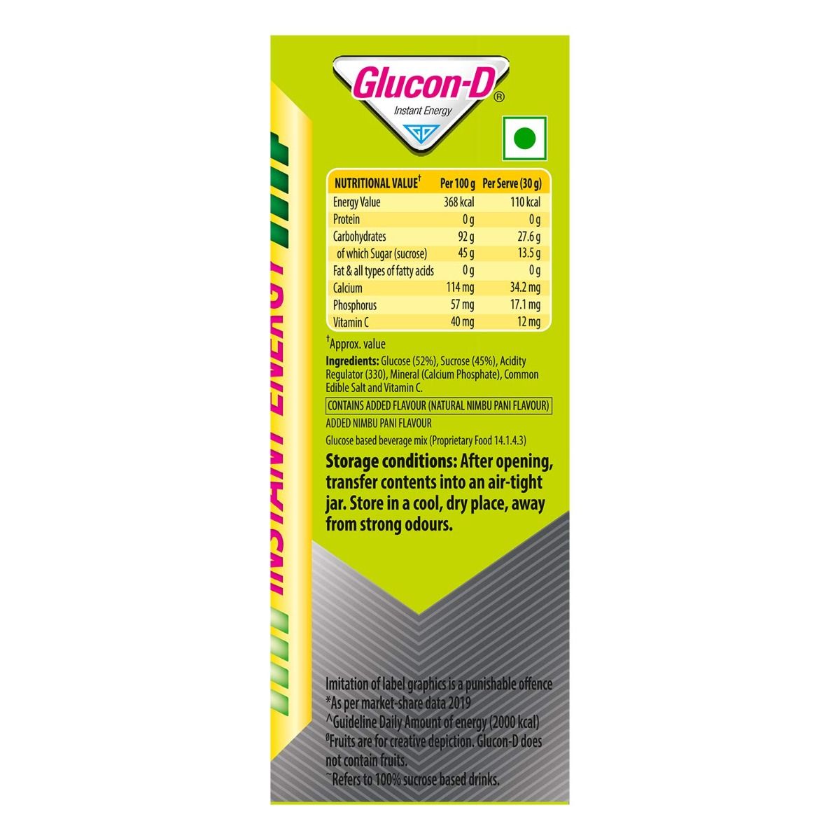 Glucon-D Instant Energy Nimbu Pani Flavour Powder, 450 gm Price, Uses ...