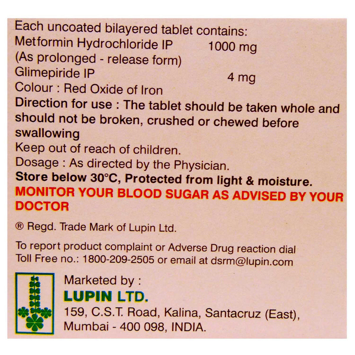 Gluconorm G 4 Forte Tablet 15's Price, Uses, Side Effects, Composition ...