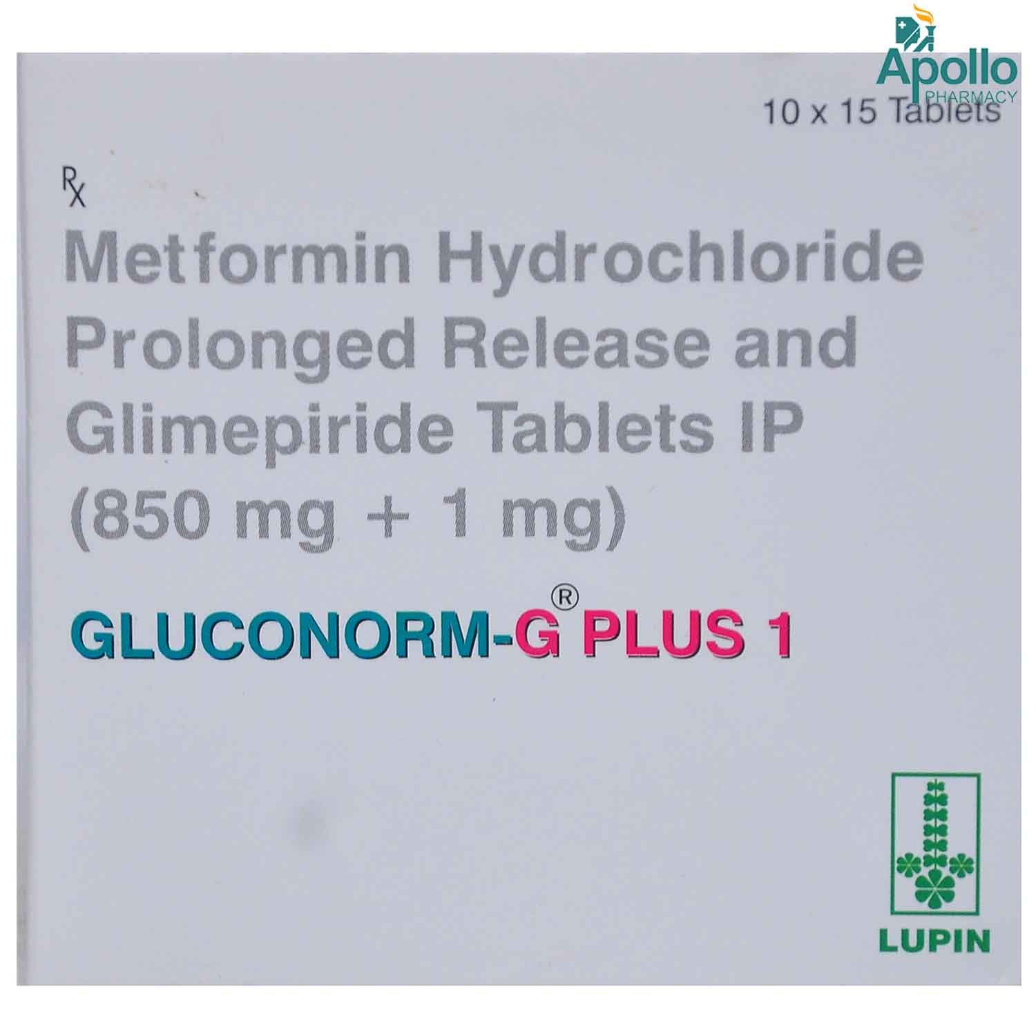Gluconorm G Plus 1 Tablet 15's Price, Uses, Side Effects, Composition ...