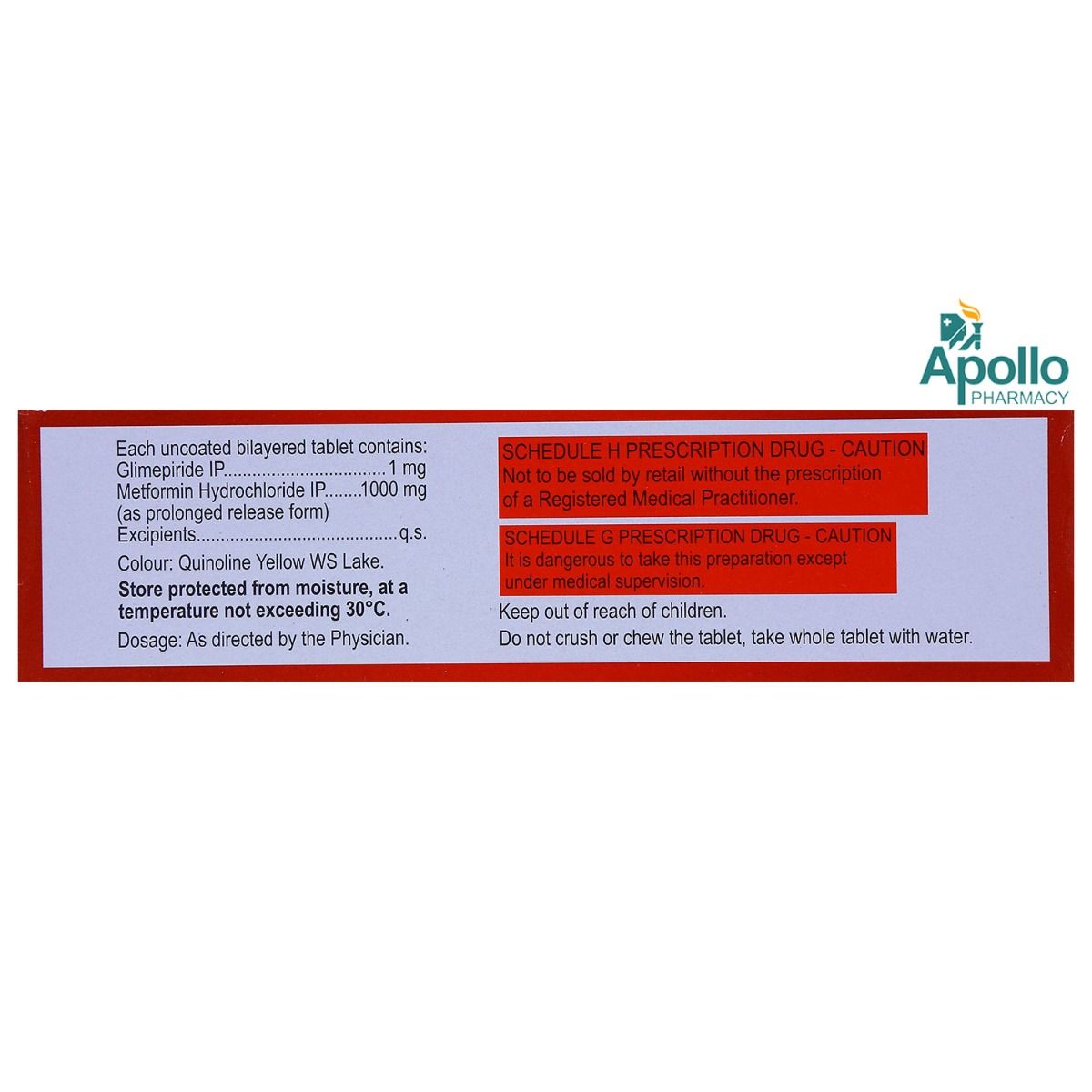 Glucoryl-M 1 Forte Tablet 15's Price, Uses, Side Effects, Composition ...
