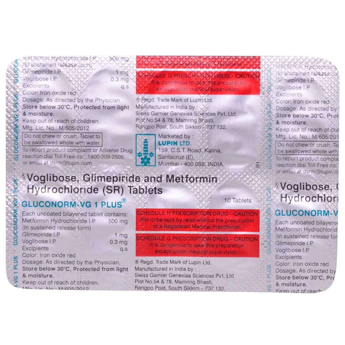 Gluconorm-VG 1 Plus Tablet 10's Price, Uses, Side Effects, Composition ...