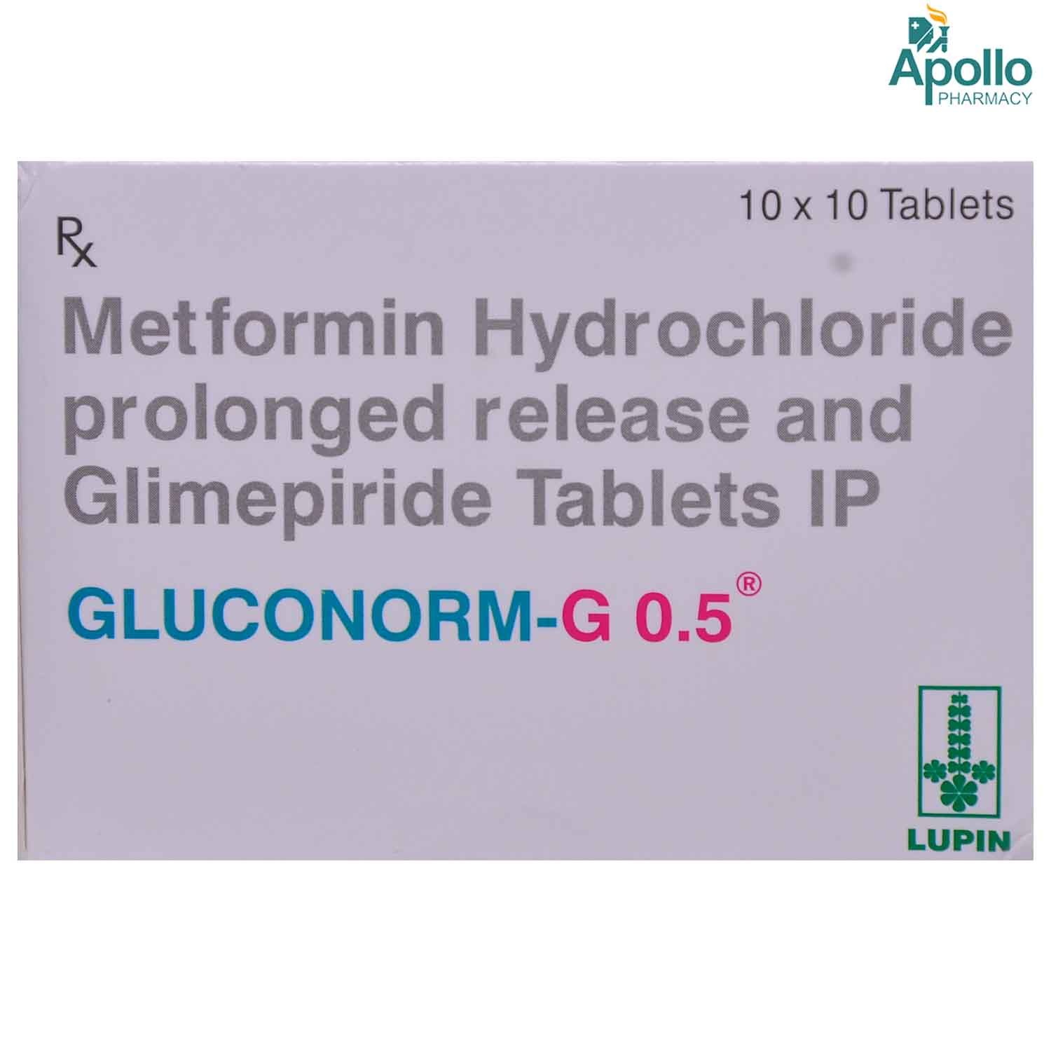 Gluconorm-G 0.5 Tablet 10's Price, Uses, Side Effects, Composition ...