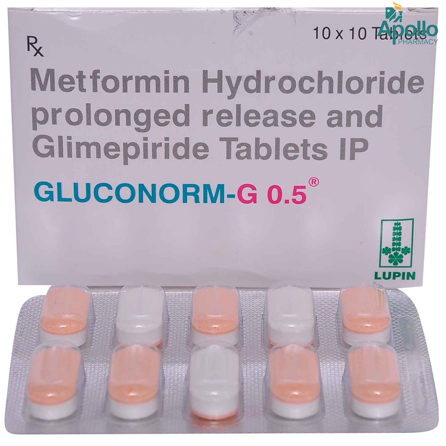 Gluconorm-G 0.5 Tablet 10's Price, Uses, Side Effects, Composition ...