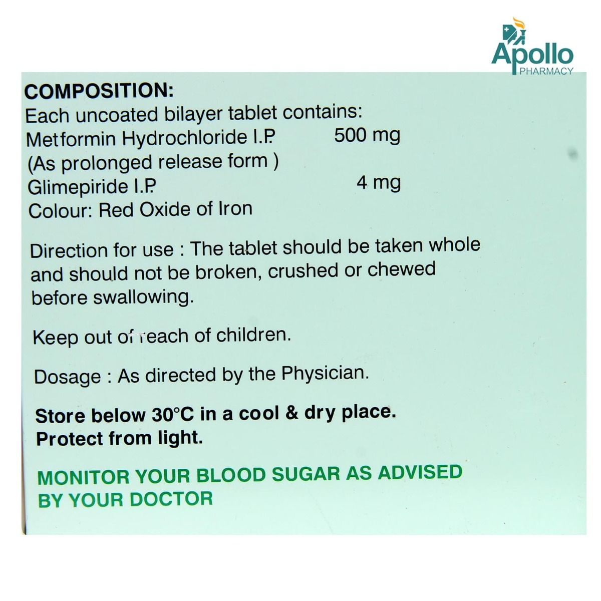 Gluconorm G 4 Tablet 15's Price, Uses, Side Effects, Composition ...