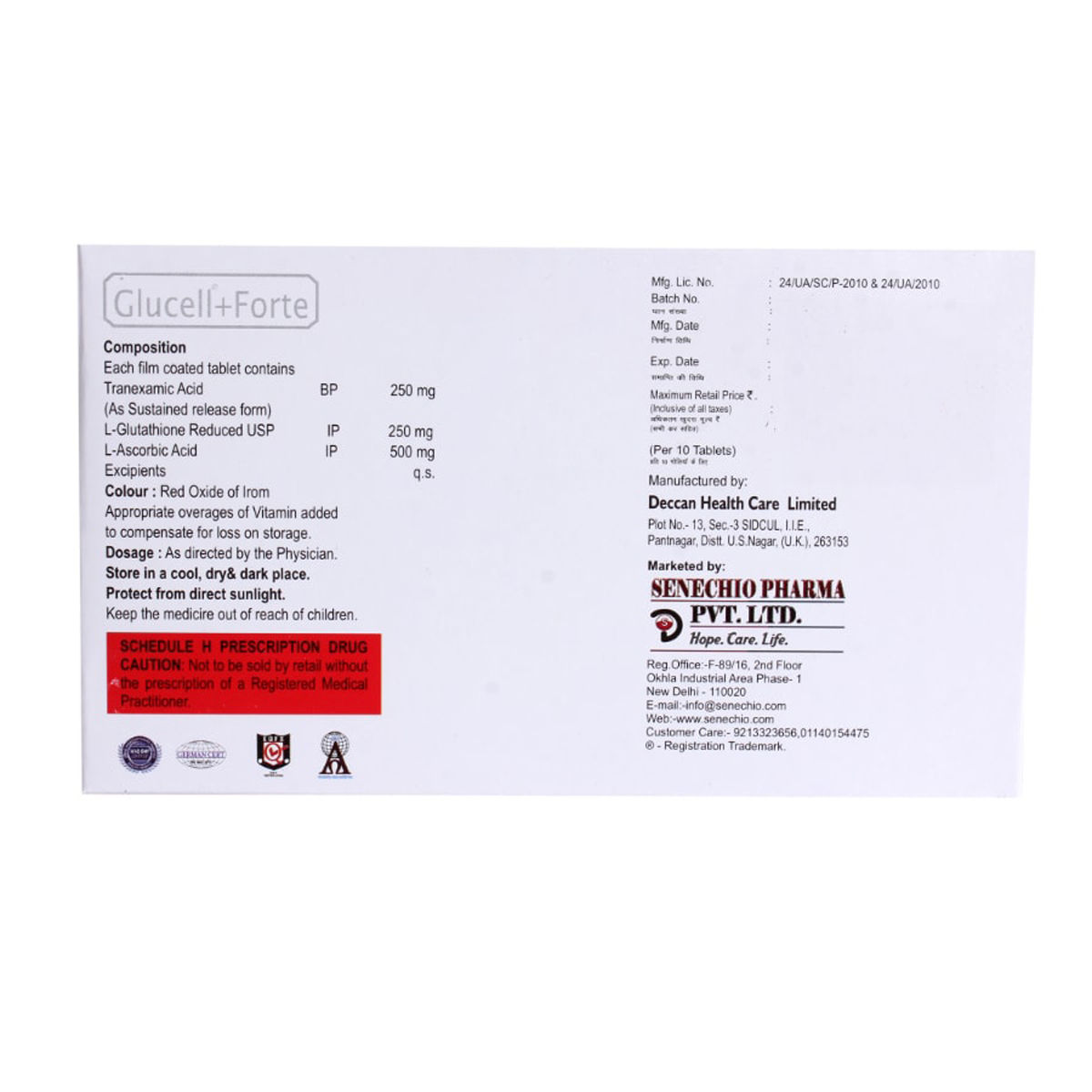 Glucell+Forte Tablet 10's Price, Uses, Side Effects, Composition ...