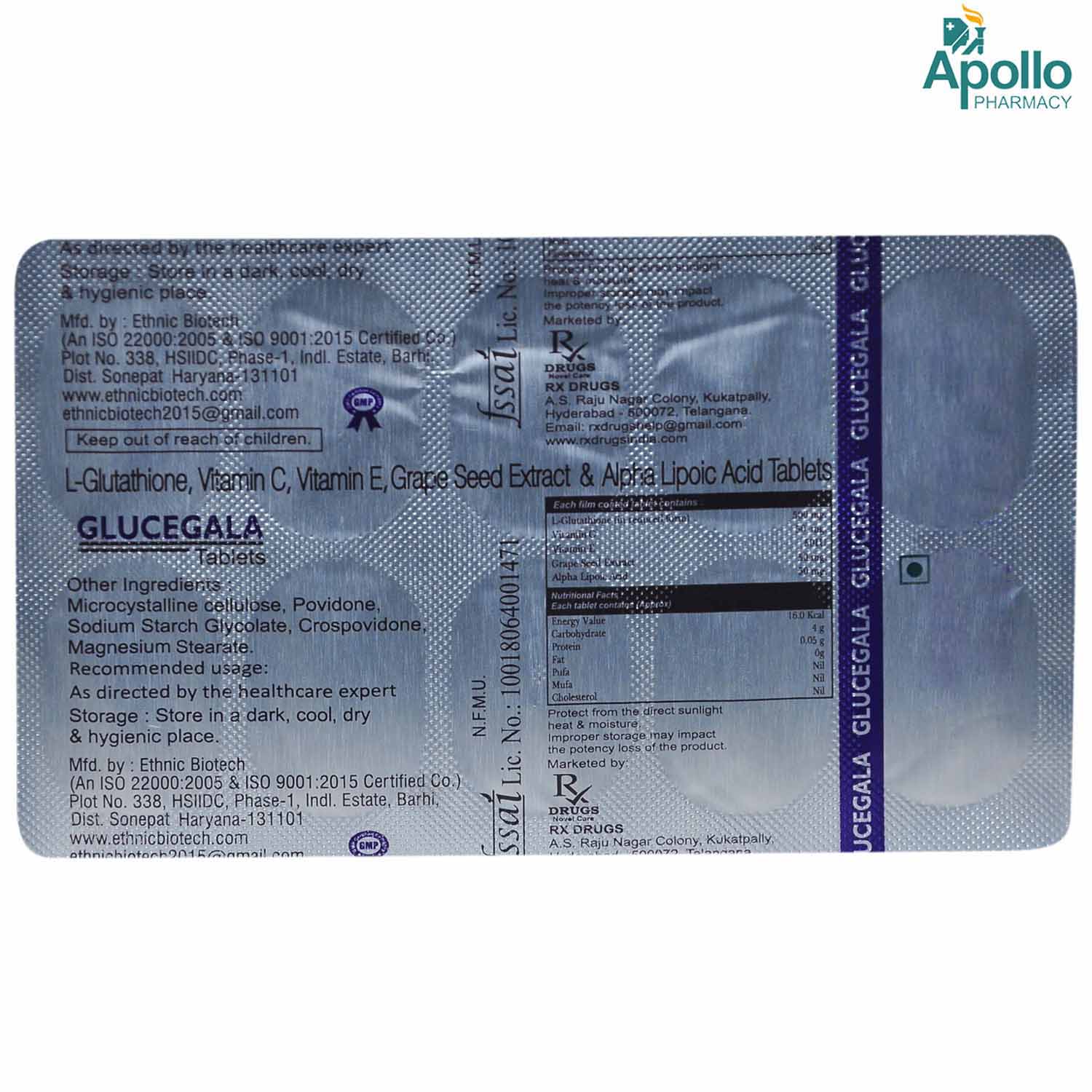 Glucegala Tablet 10's Price, Uses, Side Effects, Composition - Apollo ...