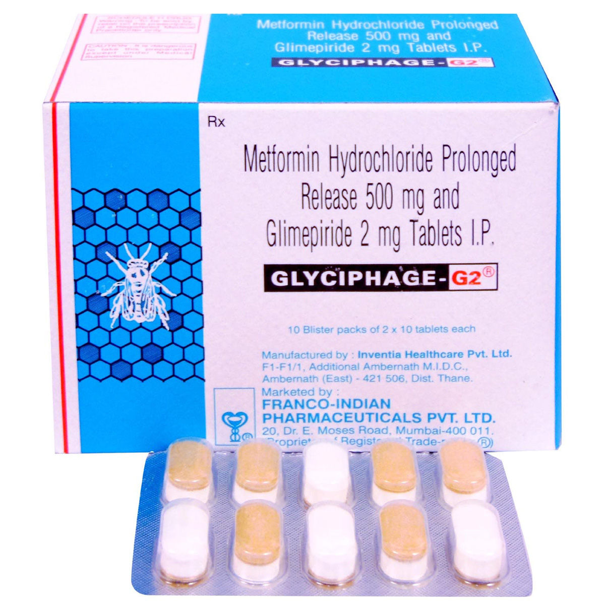 Glyciphage-G 2 Tablet 10's Price, Uses, Side Effects, Composition - Apollo Pharmacy