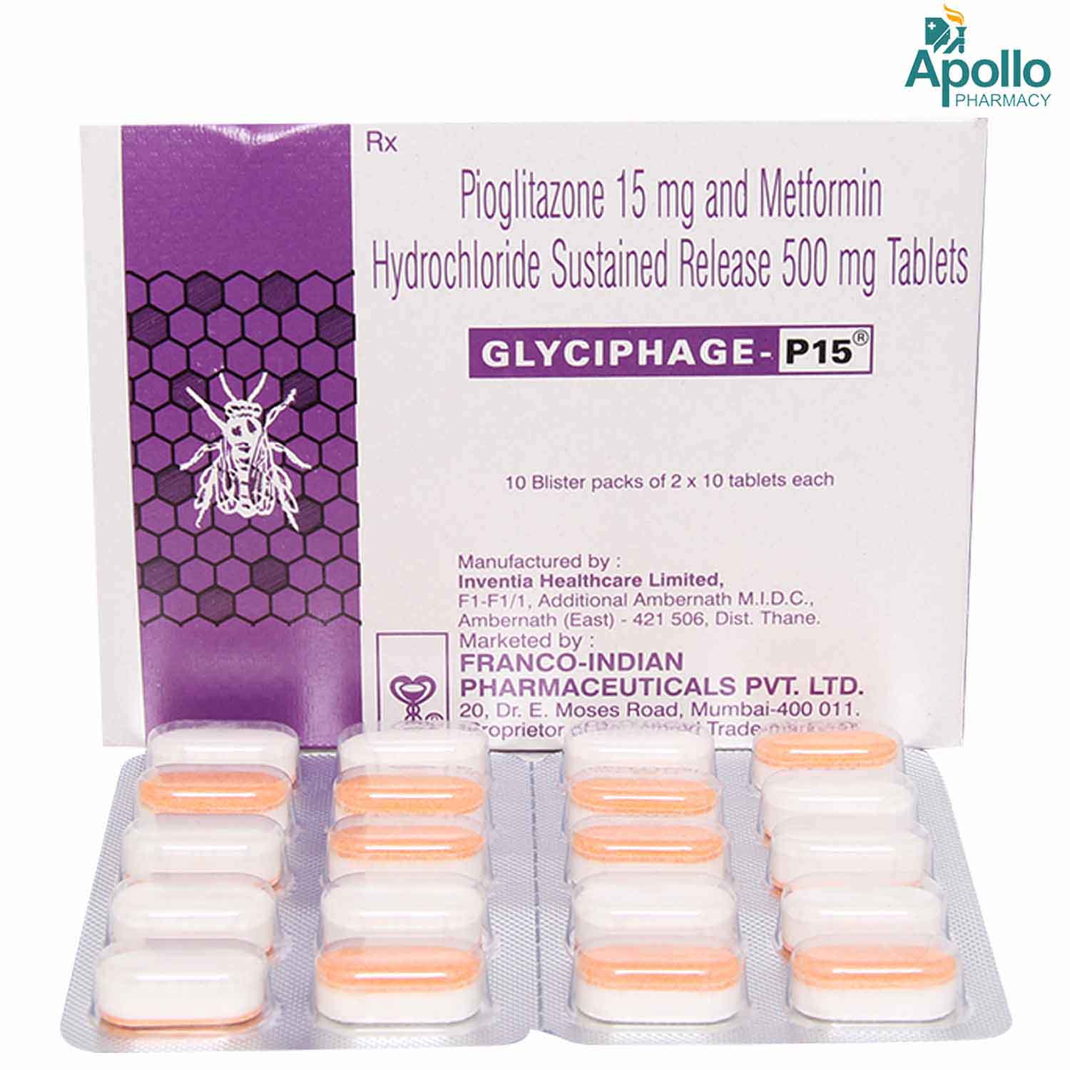 GLYCIPHAGE P 15MG TABLET Price, Uses, Side Effects, Composition ...