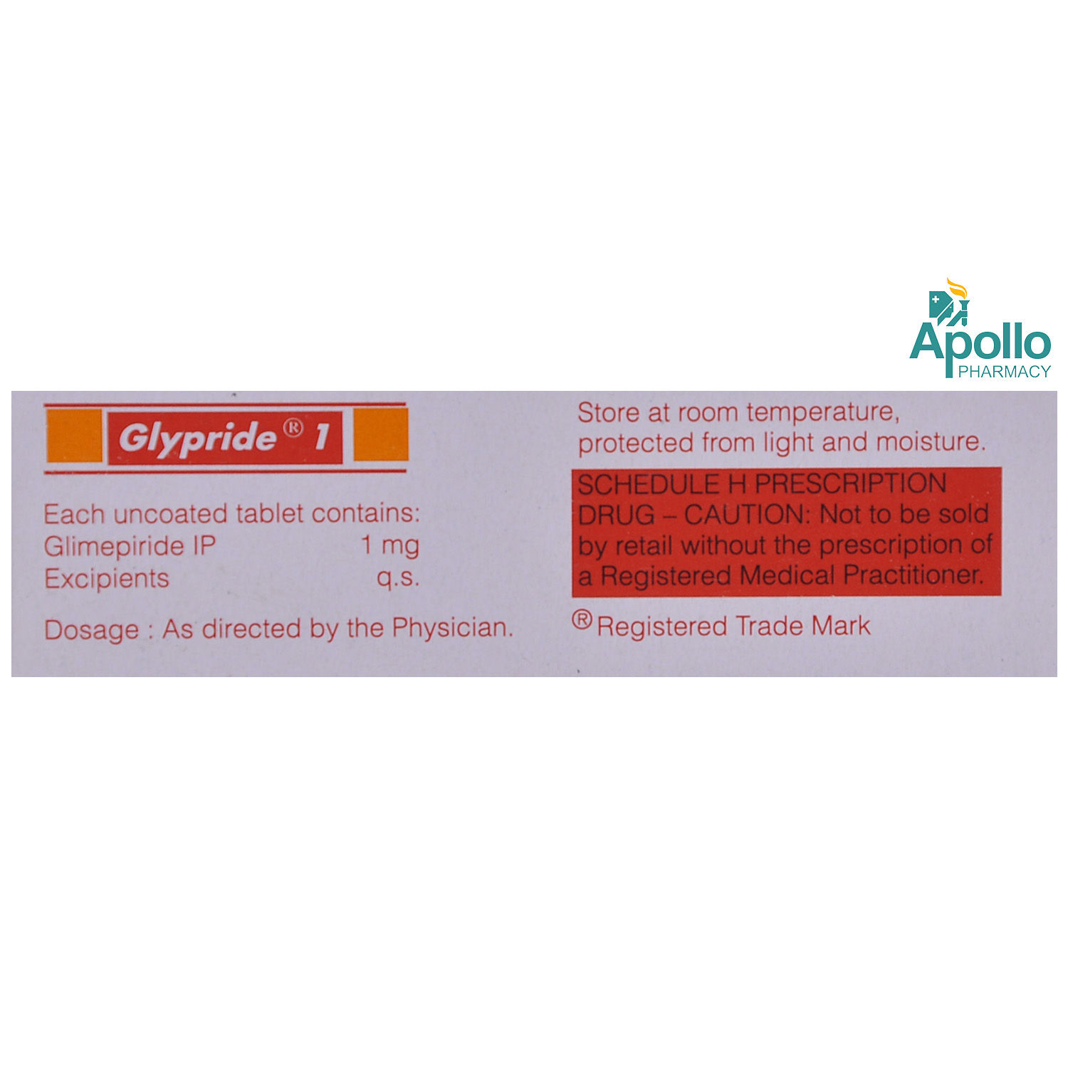 Glypride 1 Tablet 10's Price, Uses, Side Effects, Composition - Apollo ...