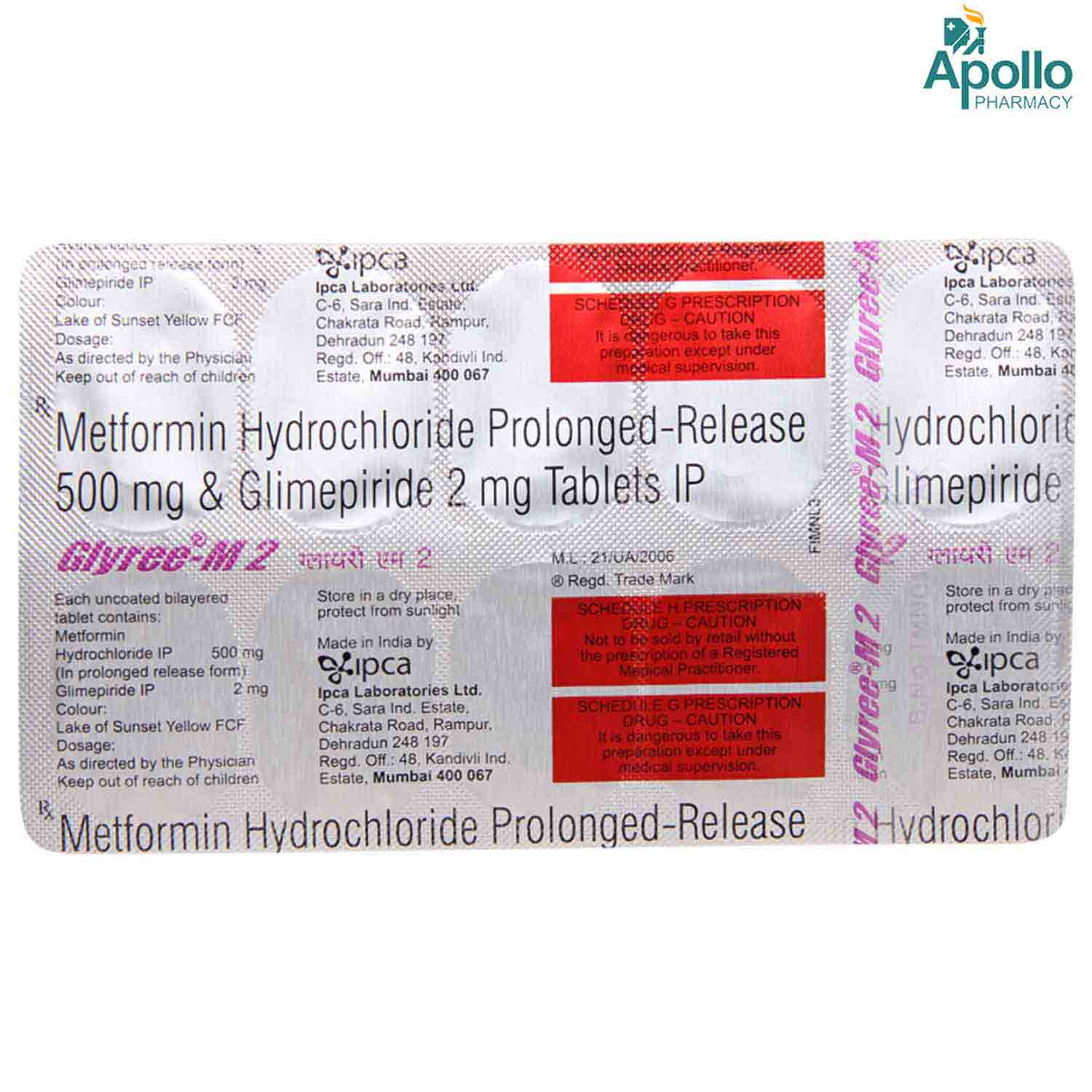 Glyree-M2 Tablet 10's Price, Uses, Side Effects, Composition - Apollo ...