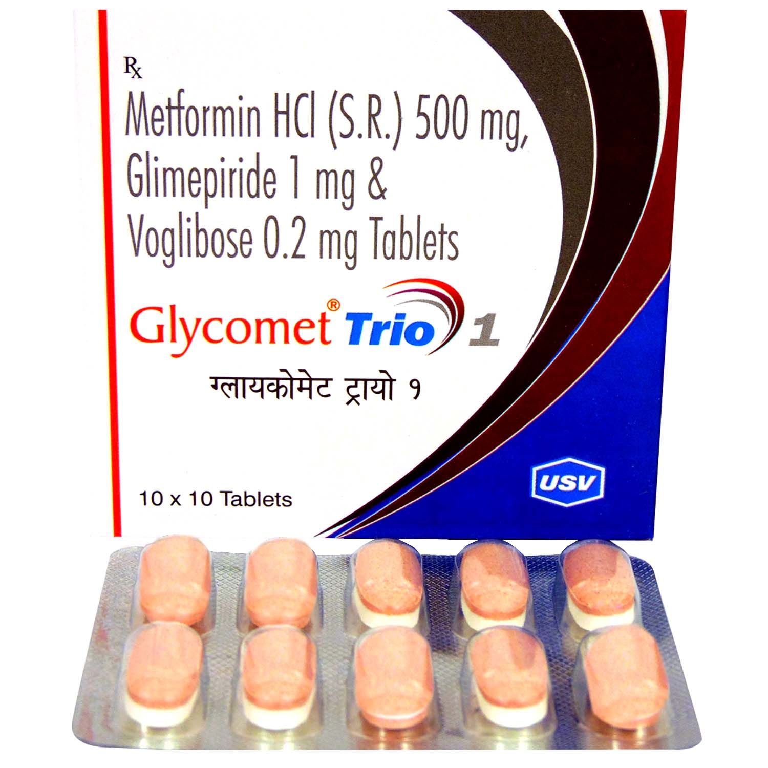Glycomet Trio 1 Tablet 10's Price, Uses, Side Effects, Composition ...